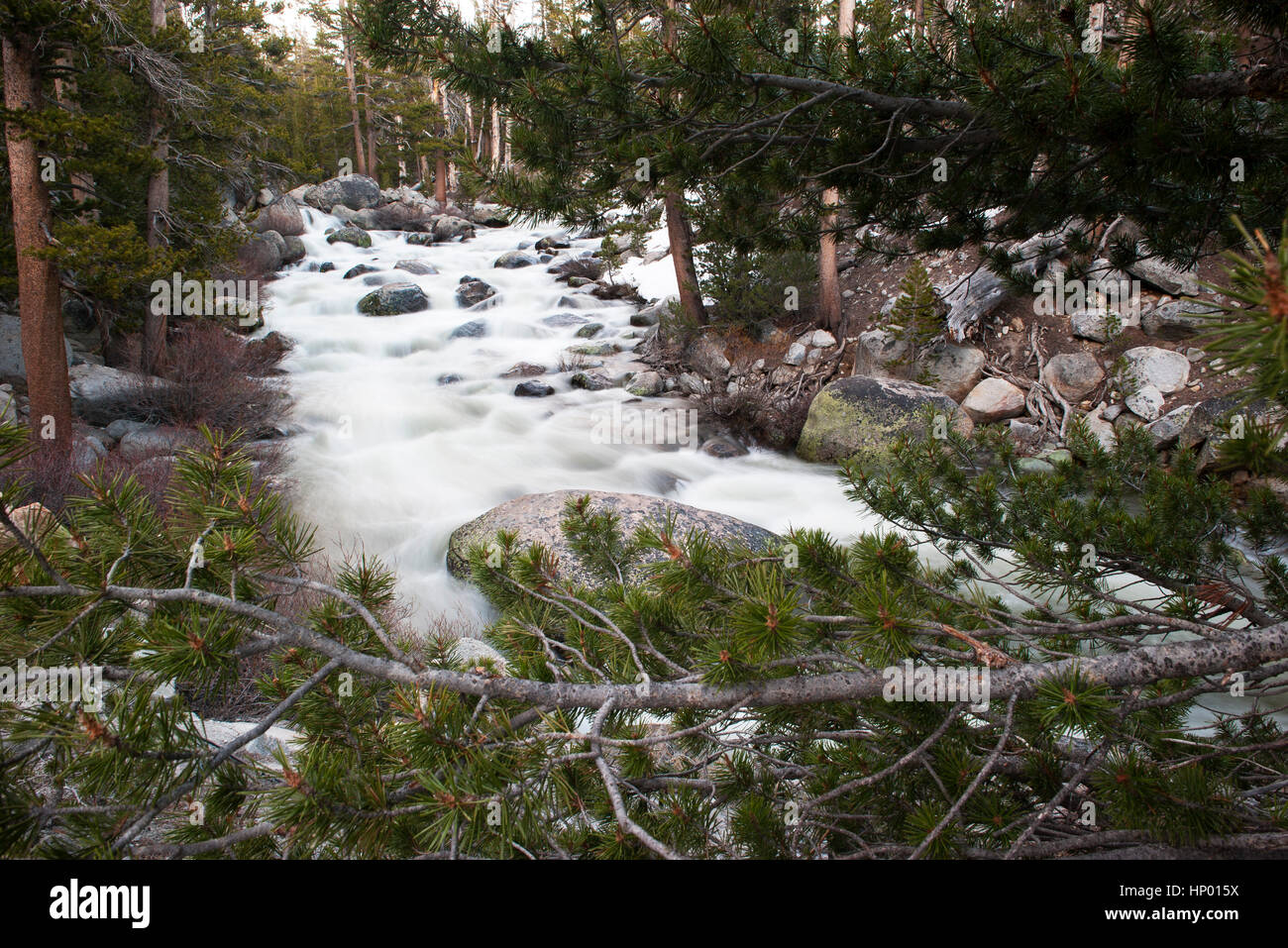 Stream flowing over rocks, Yosemite National Park, California, USA ...