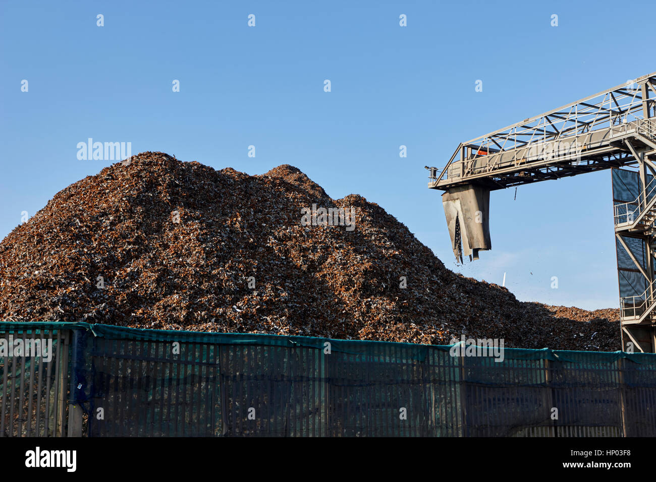 pile of processed metals at metal recycling plant liverpool uk Stock ...