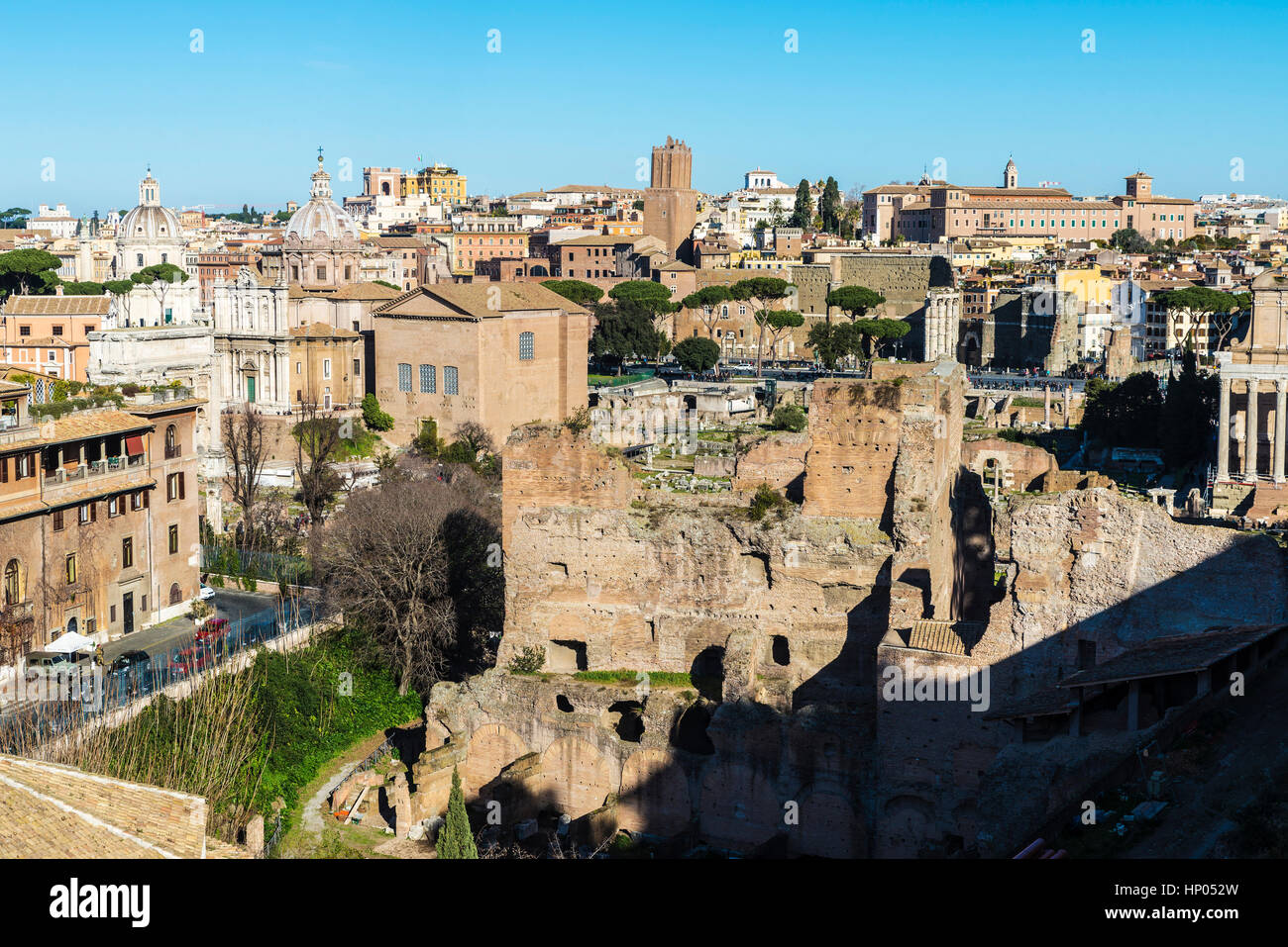 Overview of the historic town of Rome, Italy Stock Photo - Alamy