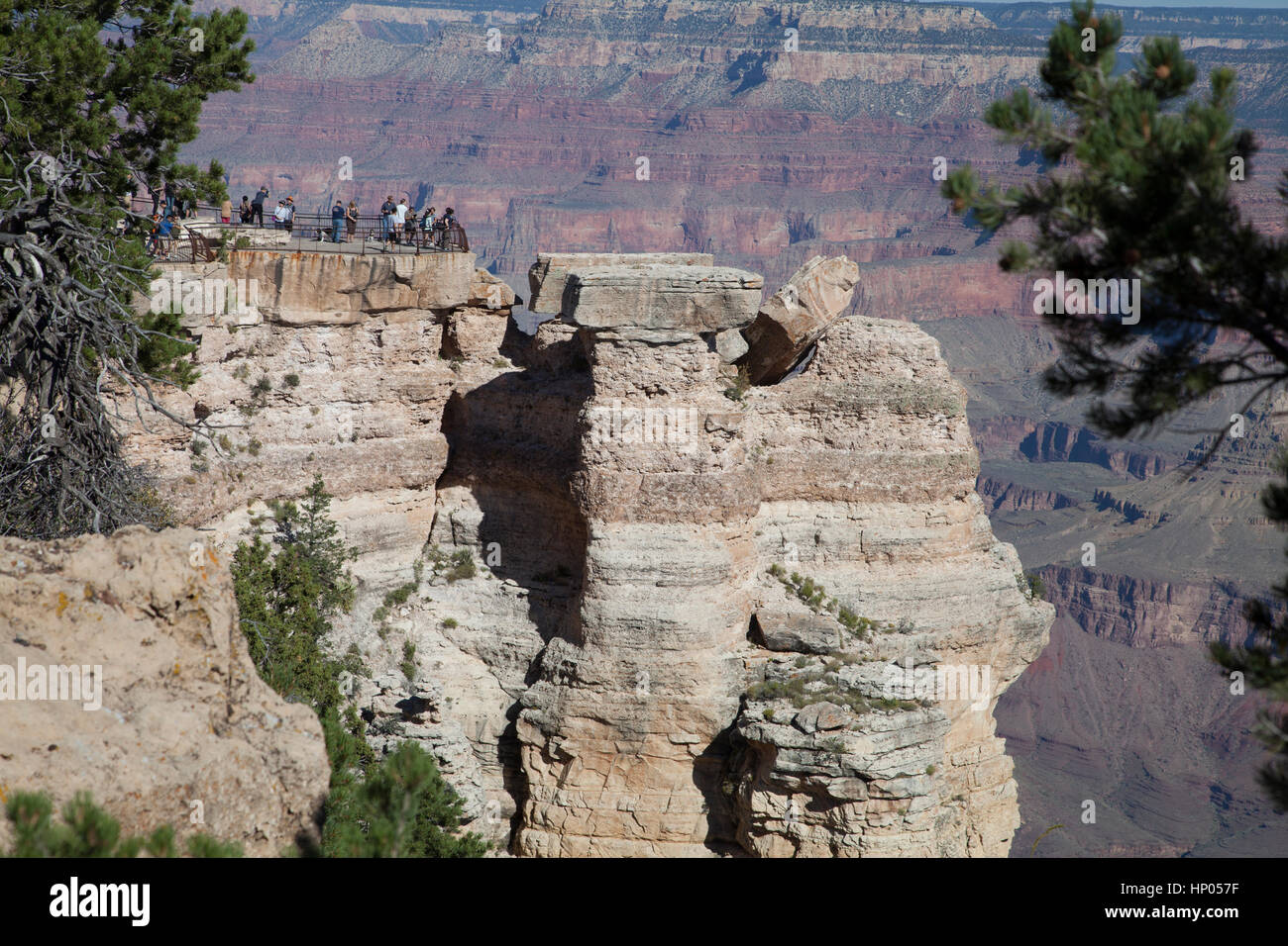 Mather Point of the South Rim of the Grand Canyon Stock Photo - Alamy