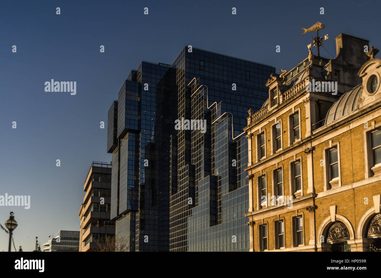 View of the two buildings, a combination of old and new architecture ...