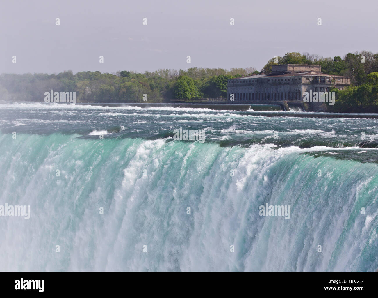 Beautiful isolated photo of the amazing Niagara falls Canadian side ...