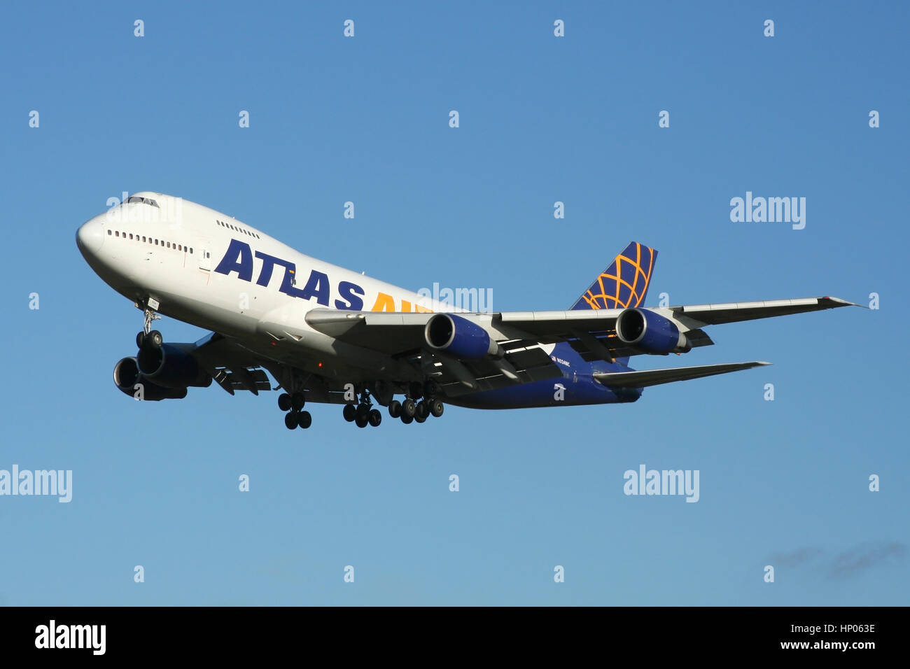 Civilian cargo Boeing 747-200 from Atlas Air operating a military ...