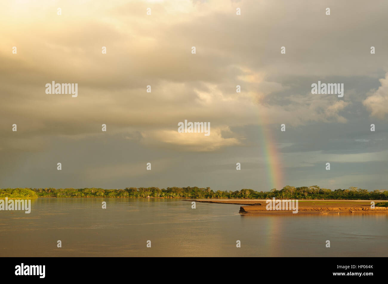Peru, Peruvian Amazonas landscape. The photo present rainbow of Maranon ...