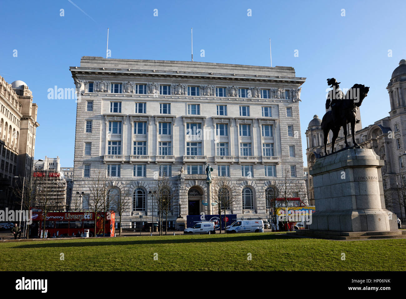 the cunard building pier head landmark buildings liverpool uk Stock ...