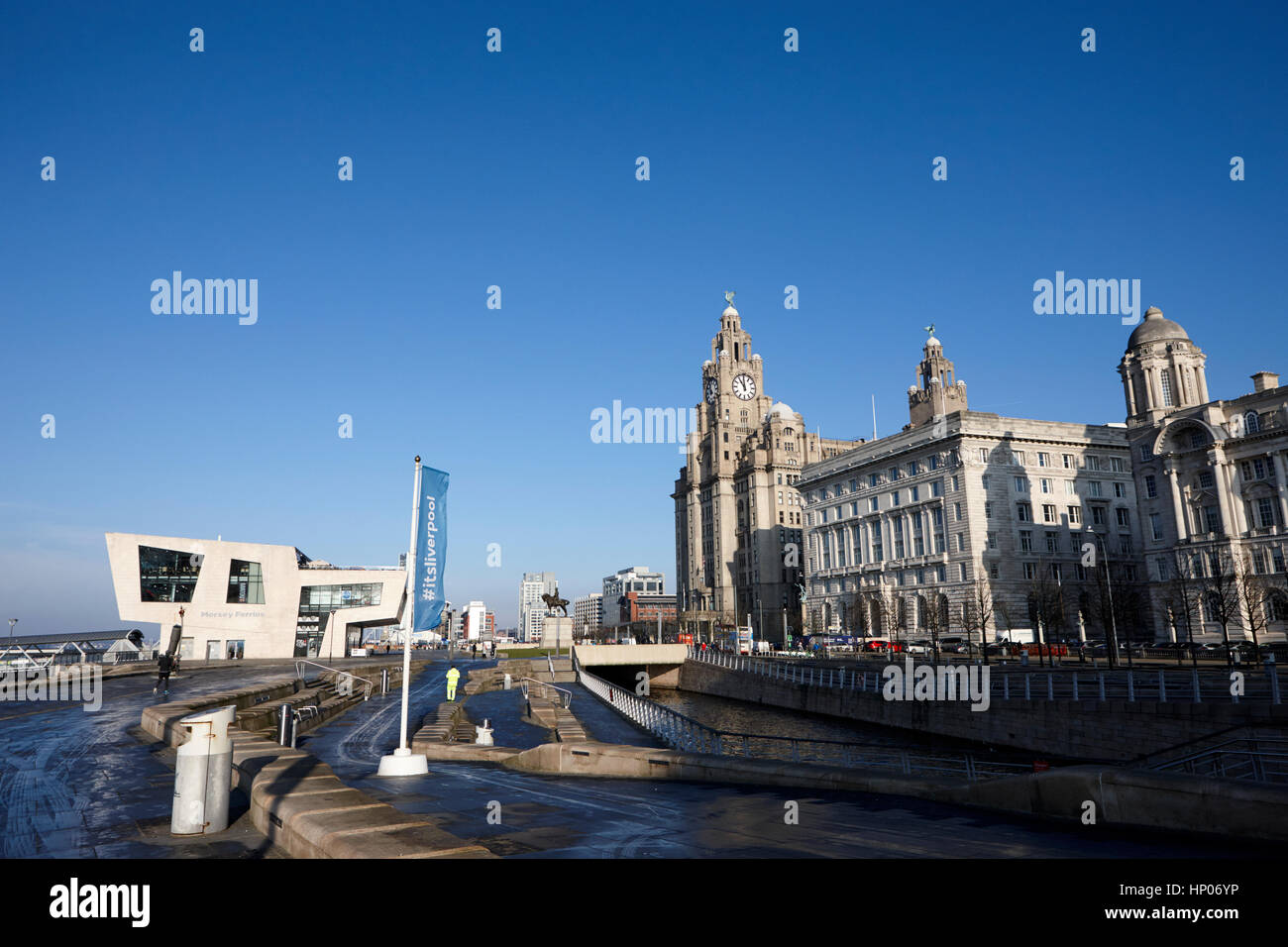 pier head landmark buildings liverpool uk Stock Photo - Alamy