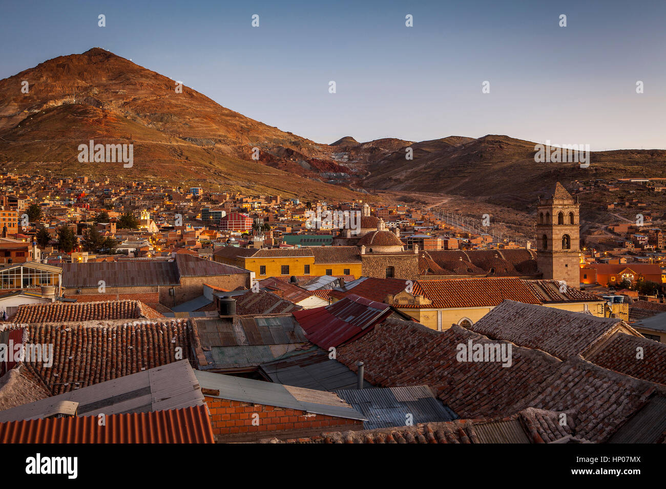 Night, And, sunset,Potosi and Cerro Rico, Bolivia Stock Photo - Alamy