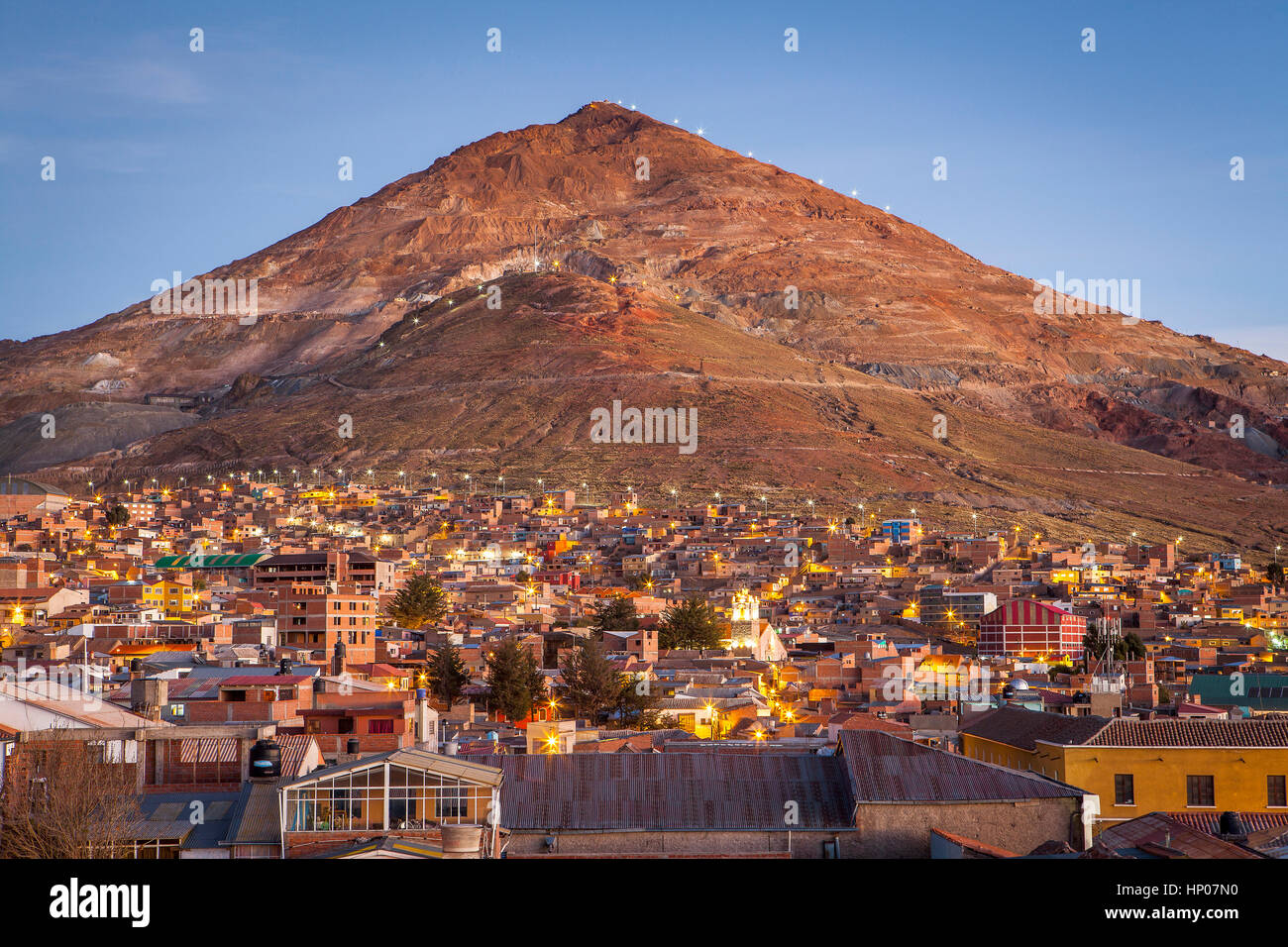 Night, And, sunset,Potosi and Cerro Rico, Bolivia Stock Photo - Alamy