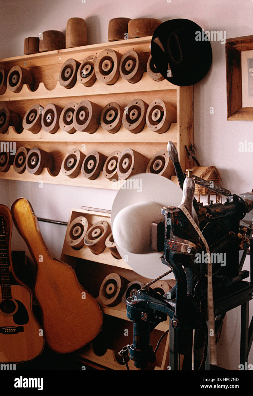Cowboy Hat Maker Studio, Cody WY, USA Stock Photo - Alamy