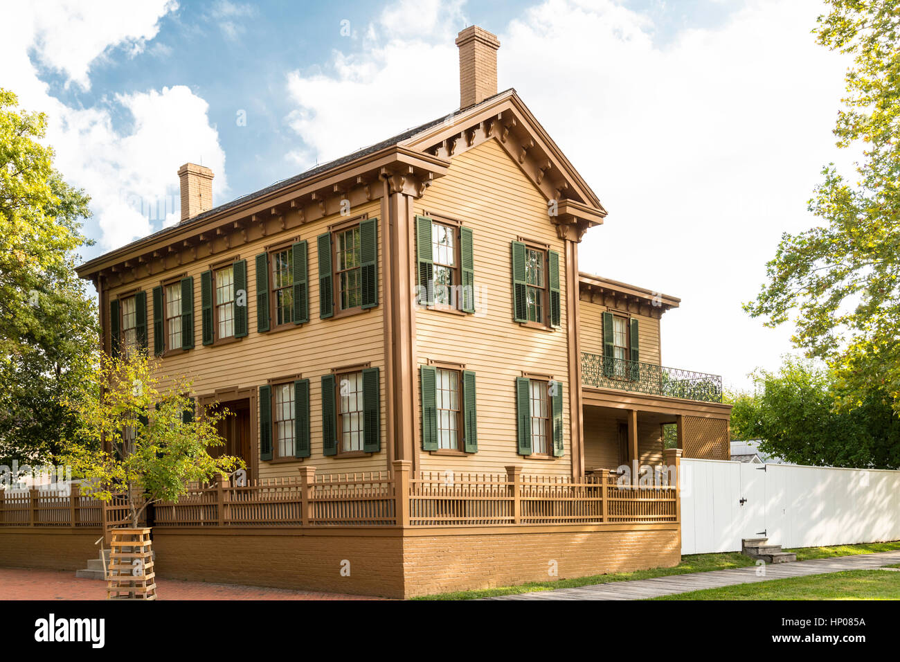Abraham Lincoln home in Springfield, IL Stock Photo - Alamy