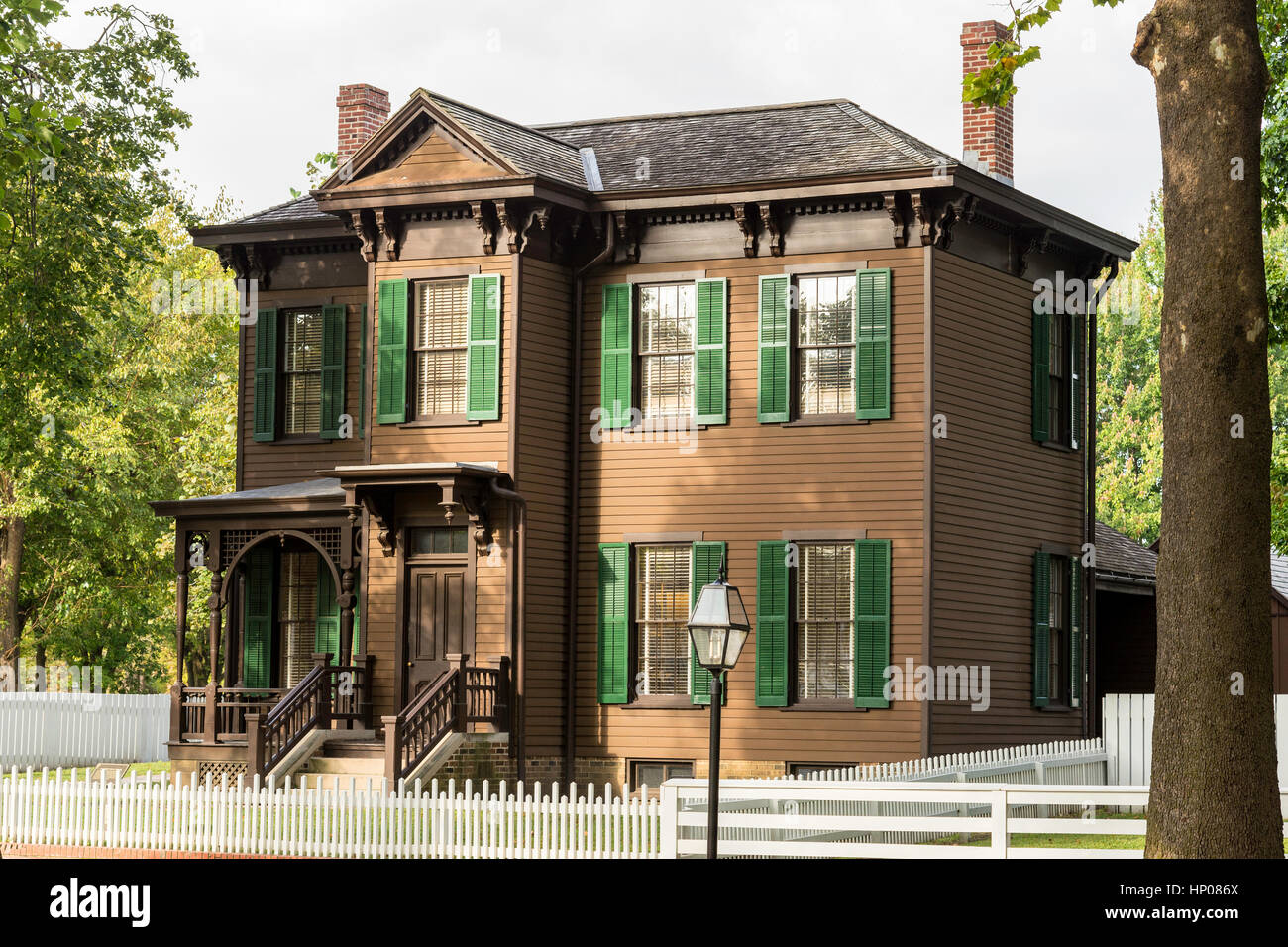The Lyon House in Abraham Lincoln's Springfield neighborhood Stock ...