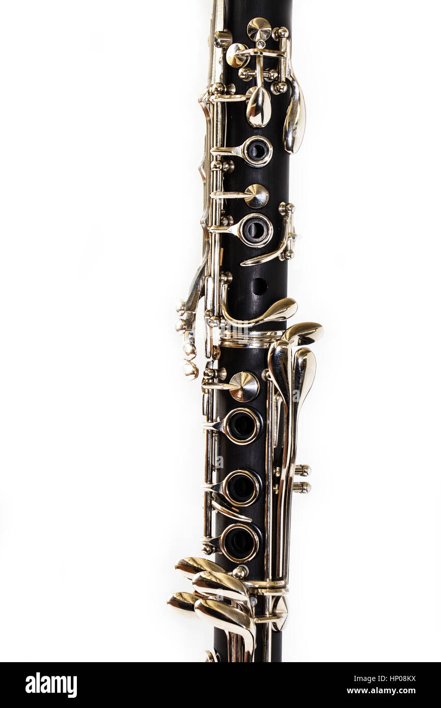 Clarinet on white background Stock Photo - Alamy