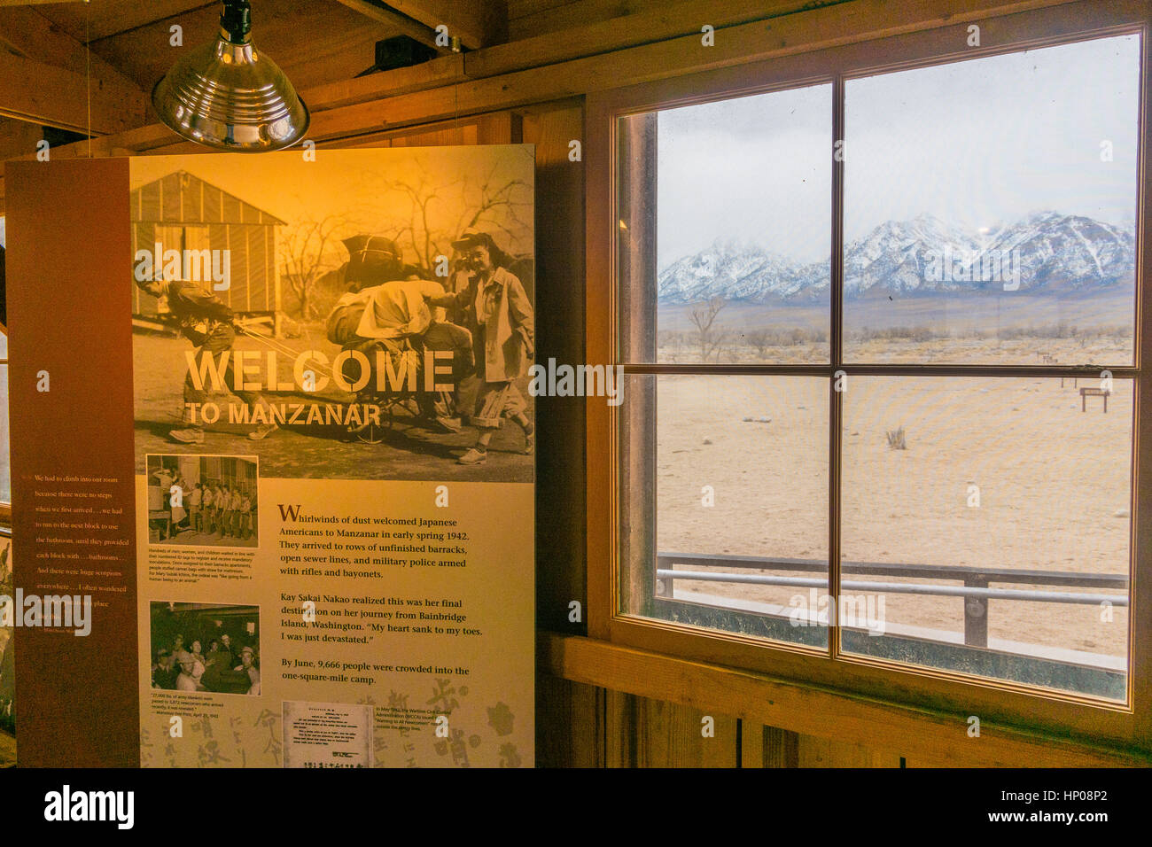 Manzanar, the World War II Japanese internment camp housing, inside ...