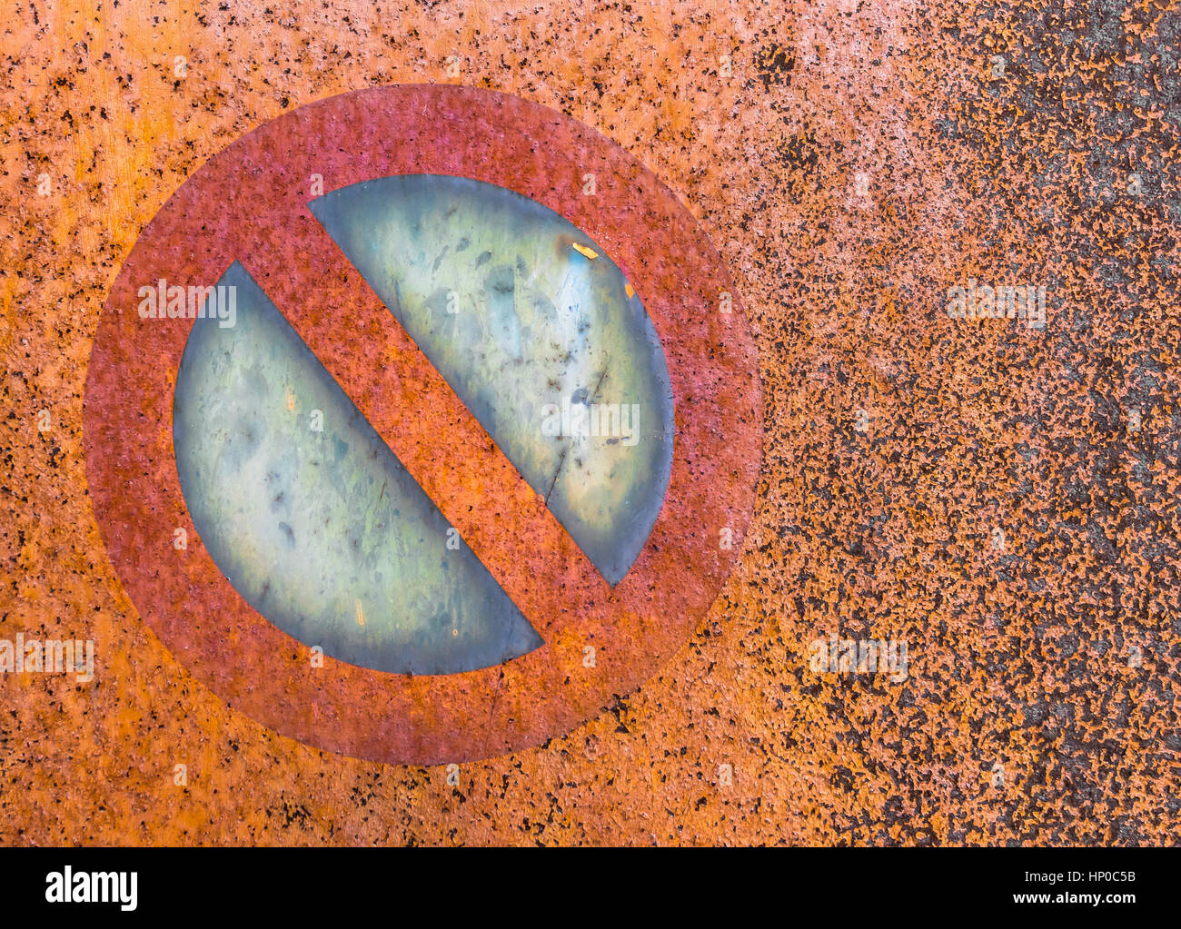 Old road sign on rusted background Stock Photo - Alamy