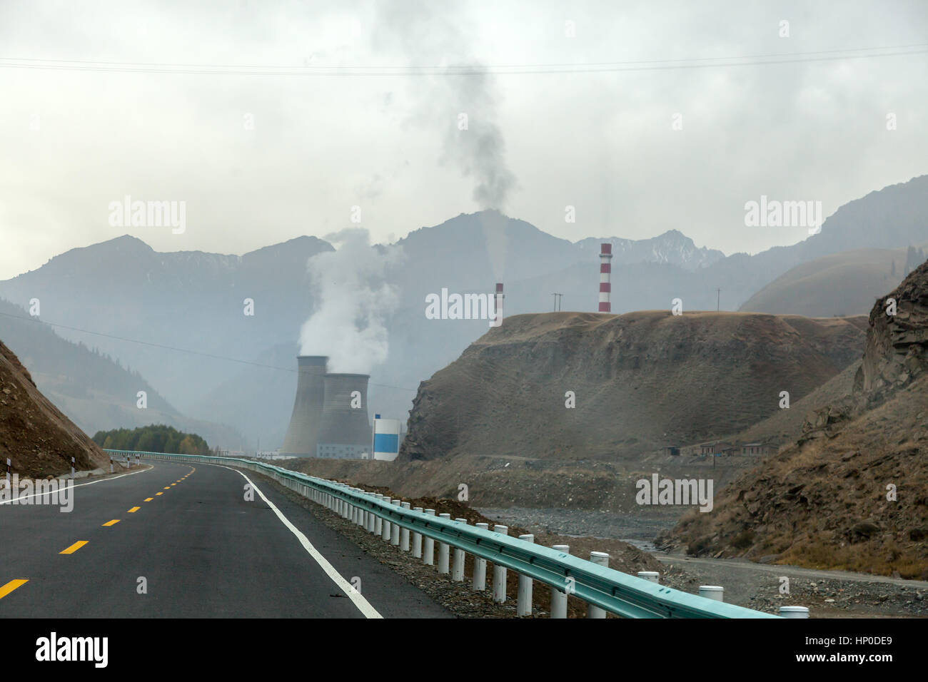 Air pollution, Tien Shan Mountains, Xinjiang Autonomous Region, China ...