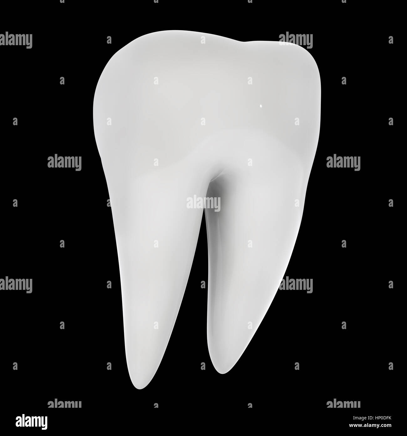 Human tooth 3D render isolated on black background. Dental, medicine ...