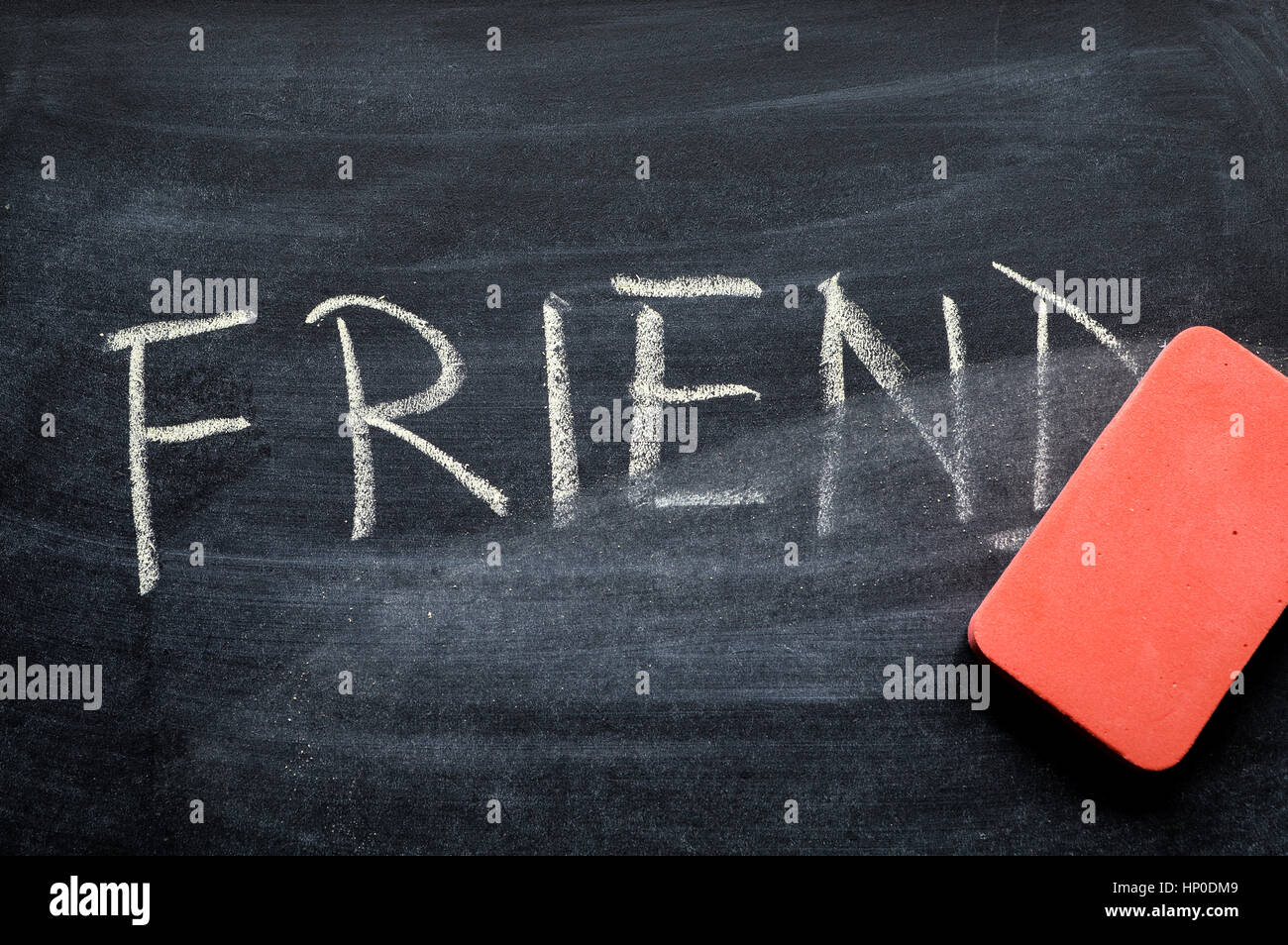 Hand erase chalk word hi-res stock photography and images - Alamy