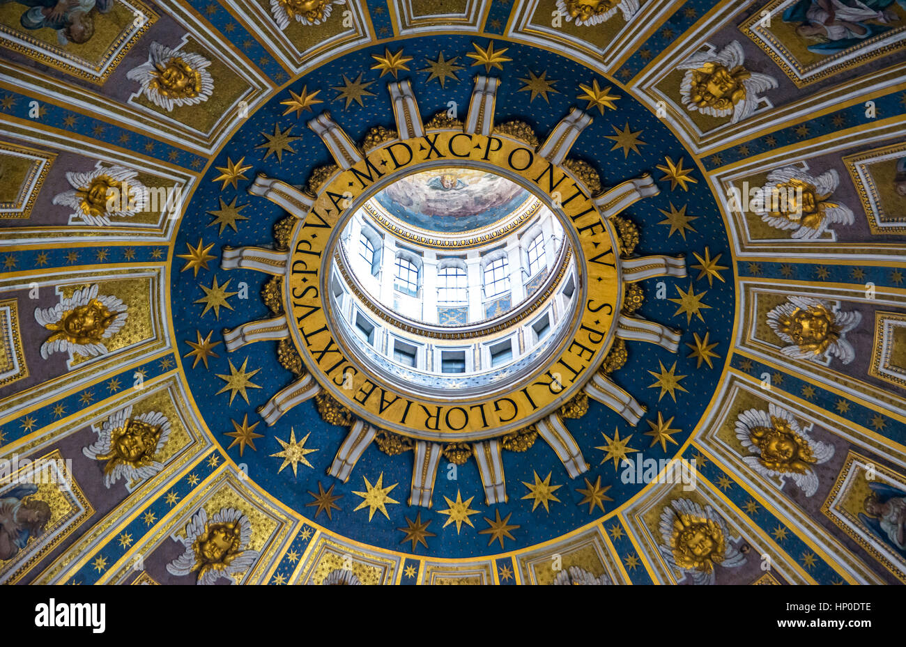 The art work of St Peter's Basilica Dome in Vatican City Stock Photo ...
