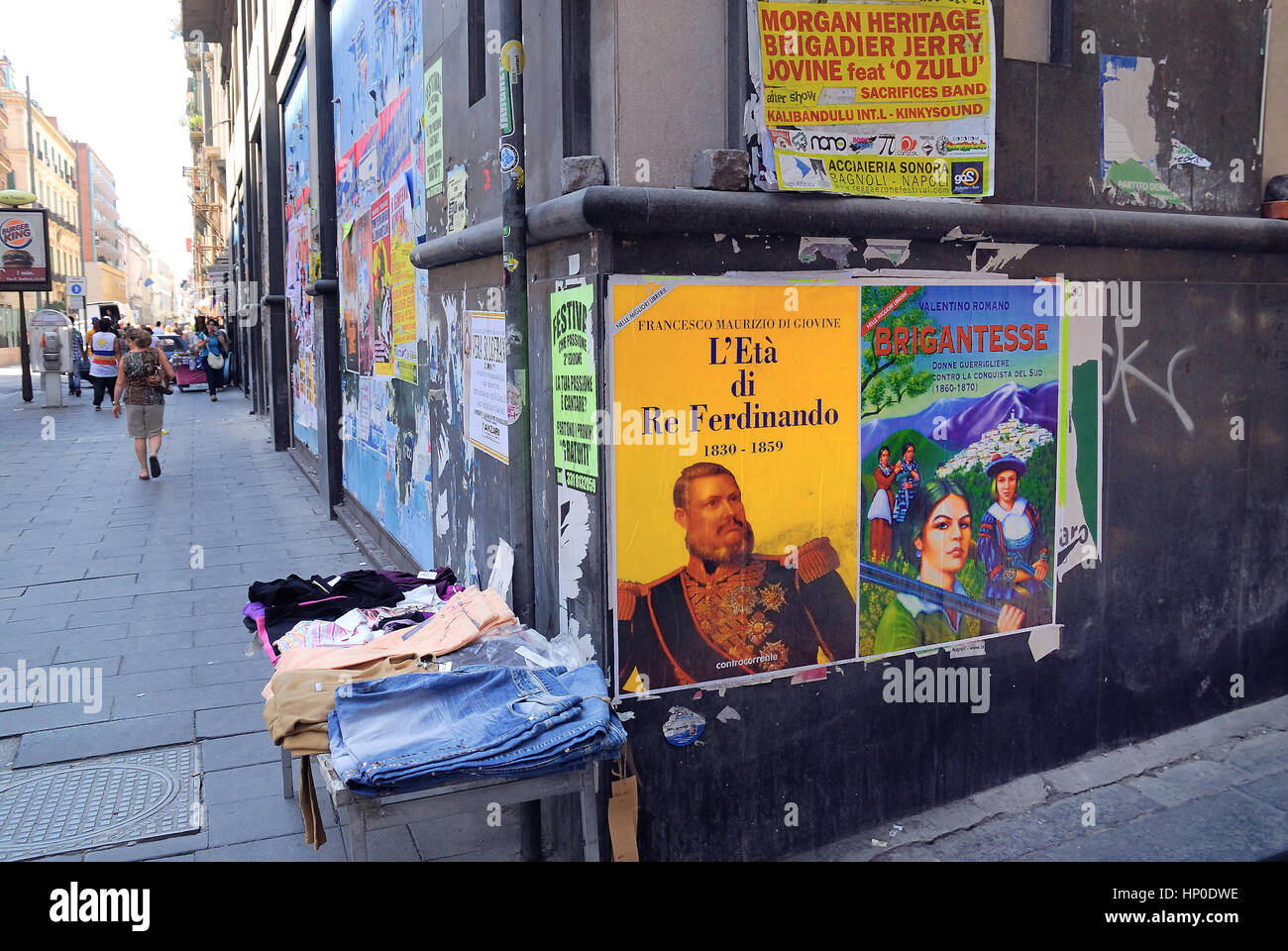 Naples Italy. posters of the movement for the independence of South ...