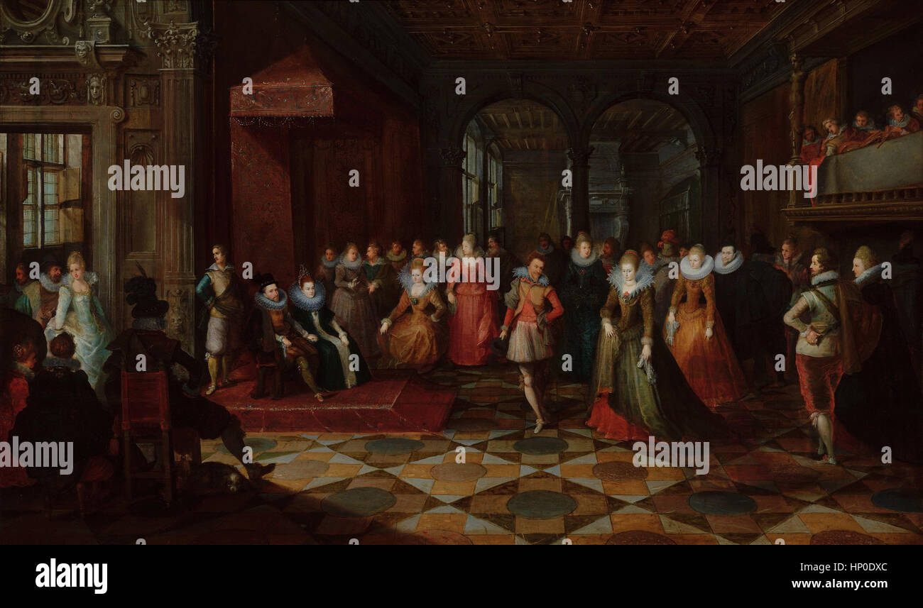 Ballroom Scene at a Court in Brussels - Mauritshuis Museum The Hague ...