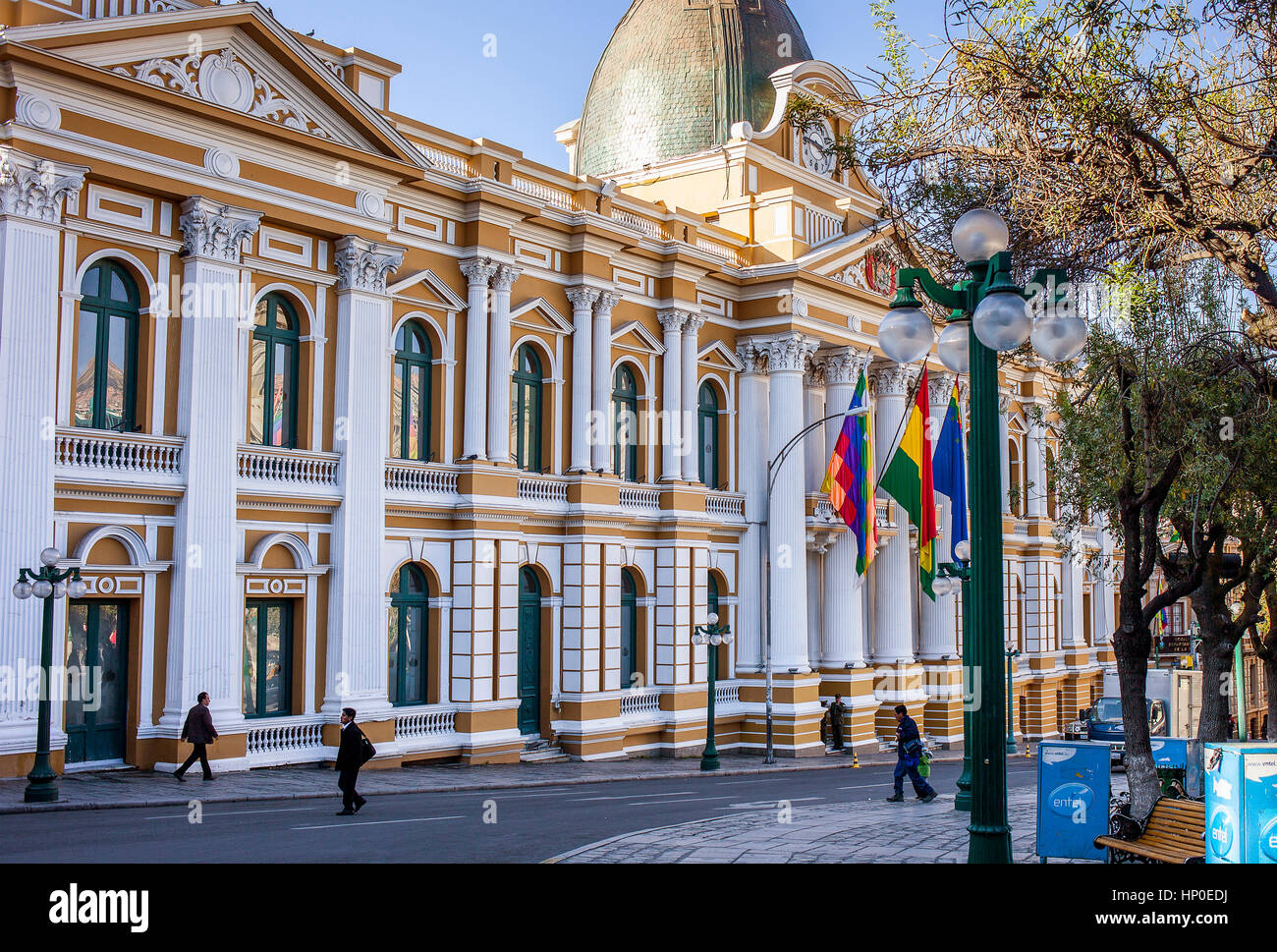 Palacio legislativo, government Palace, in Murillo square, La Paz ...