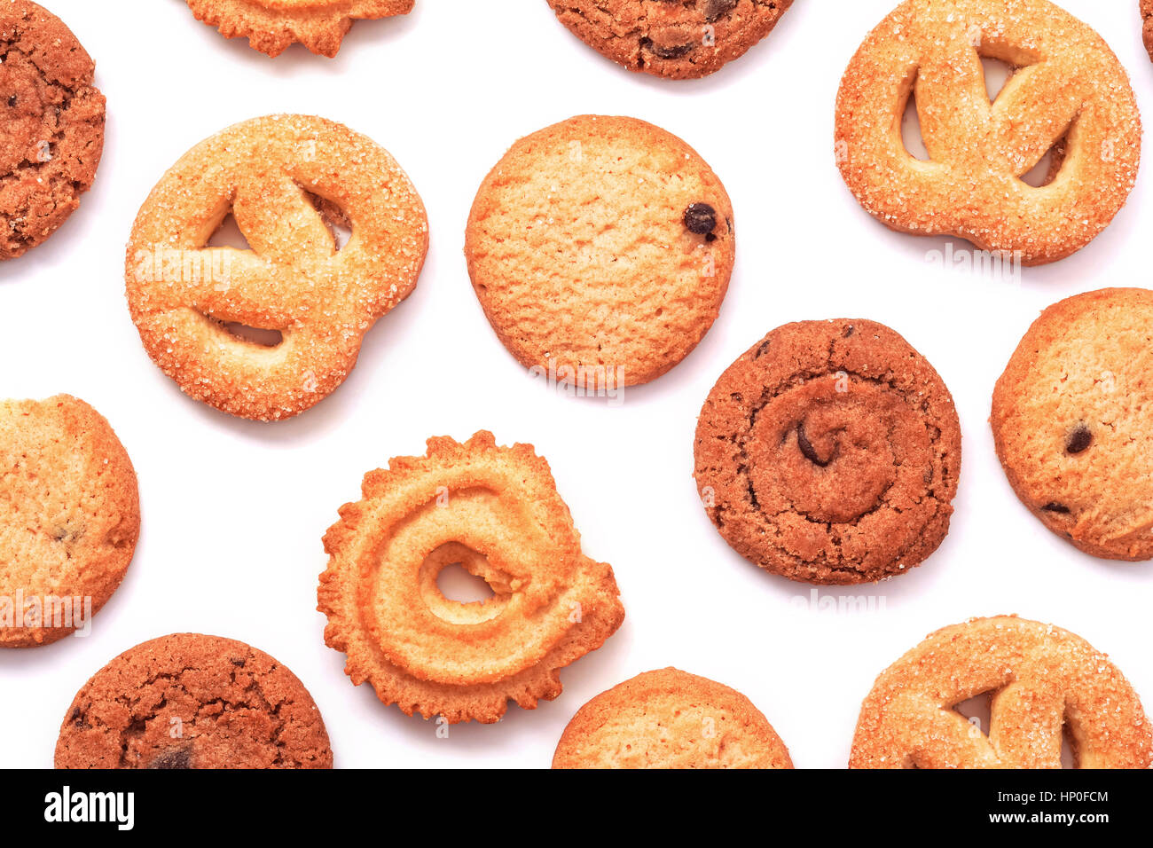 sweet biscuits variation isolated on white Stock Photo - Alamy