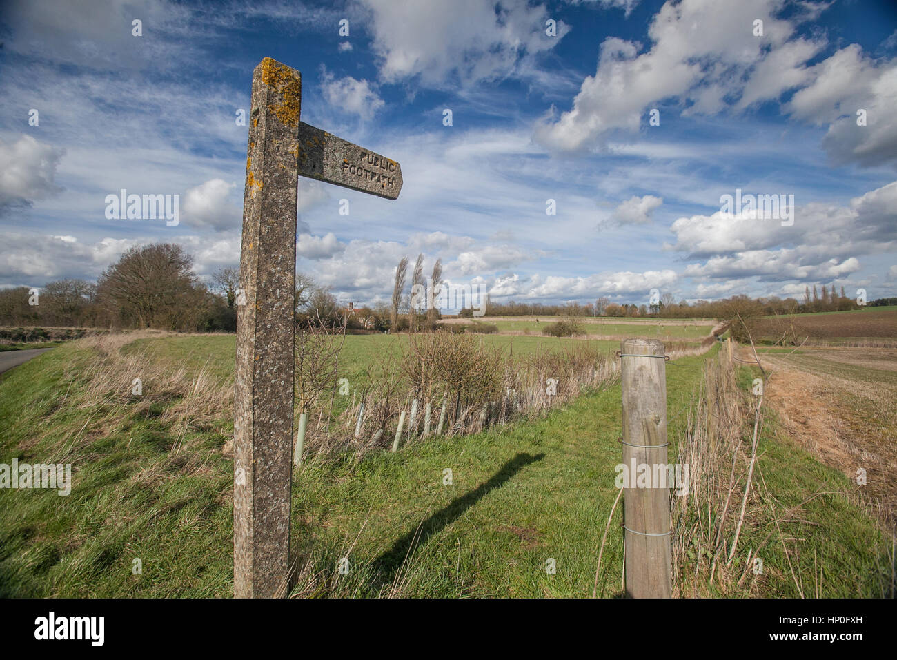 Countryside Footpath Sign Stock Photo - Alamy
