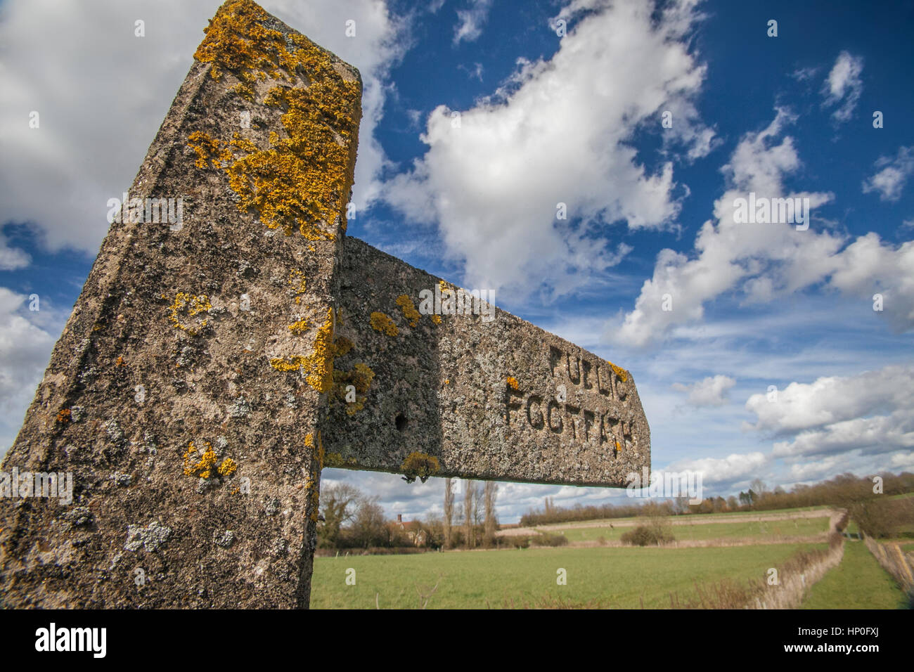 Countryside Footpath Sign Stock Photo - Alamy