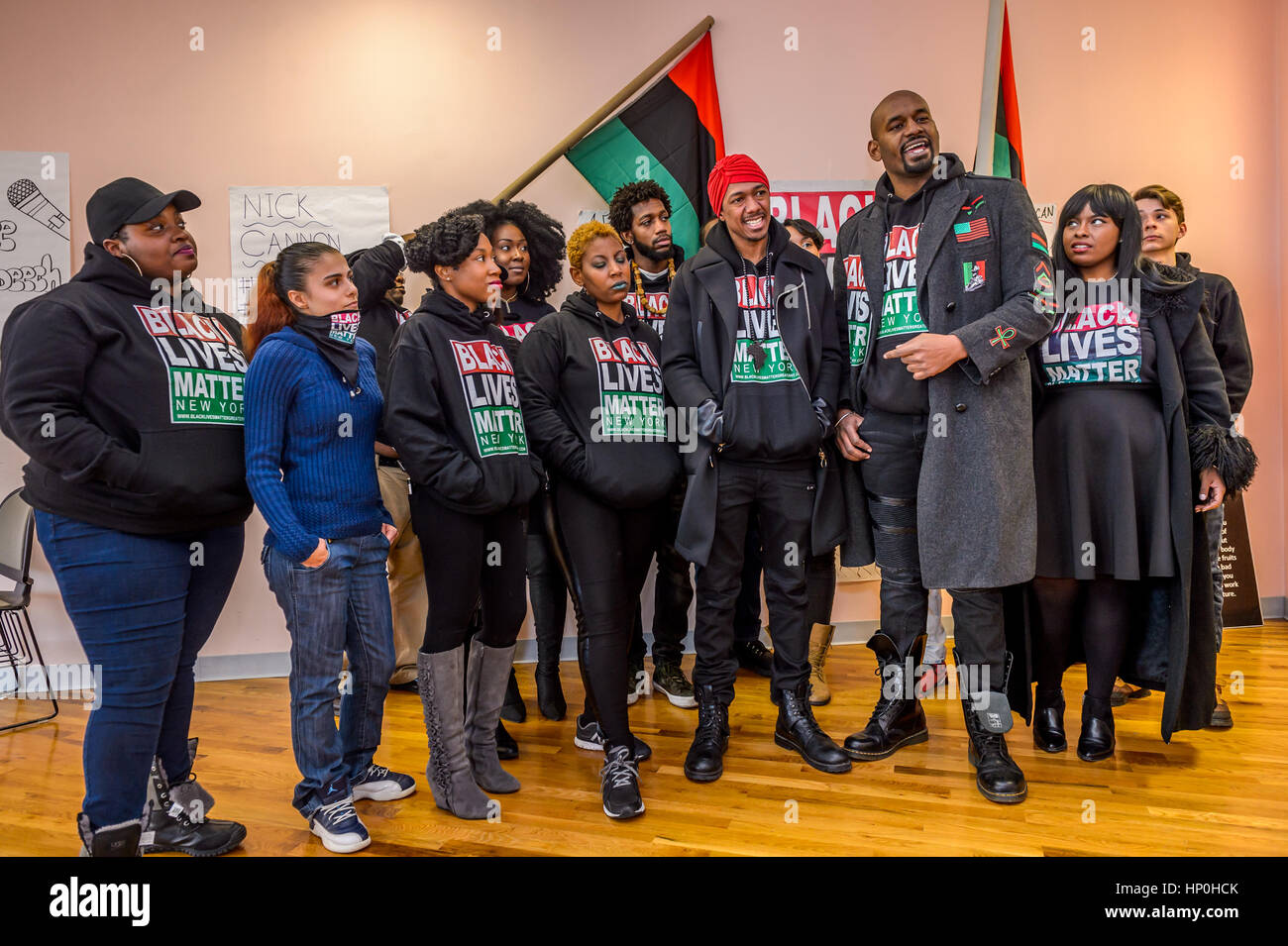 New York, USA. 16th Feb, 2017. Nick Cannon joined Hawk Newsome from ...