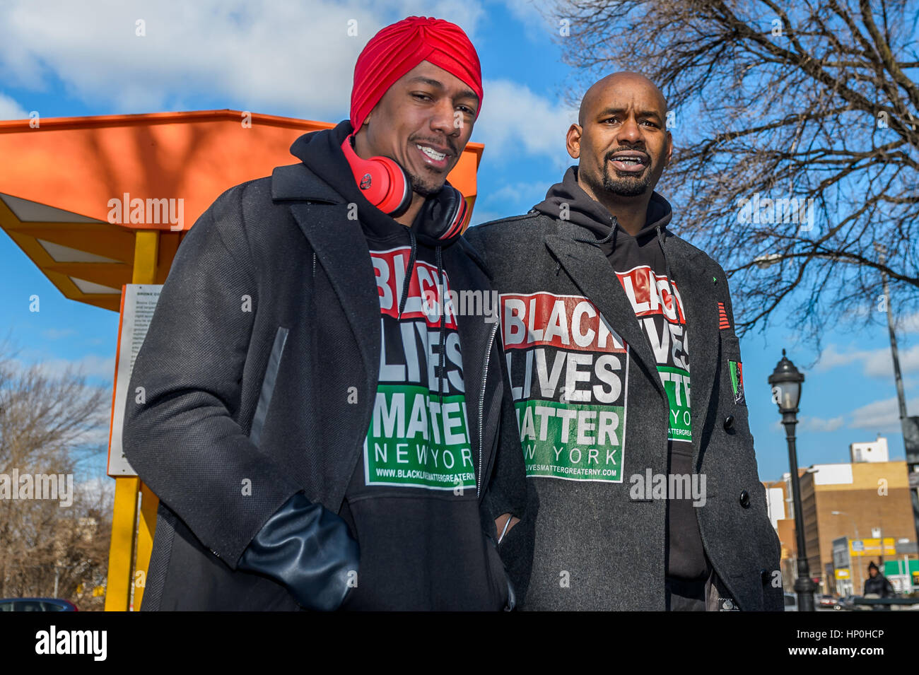 New York, USA. 16th Feb, 2017. Nick Cannon joined Hawk Newsome from ...