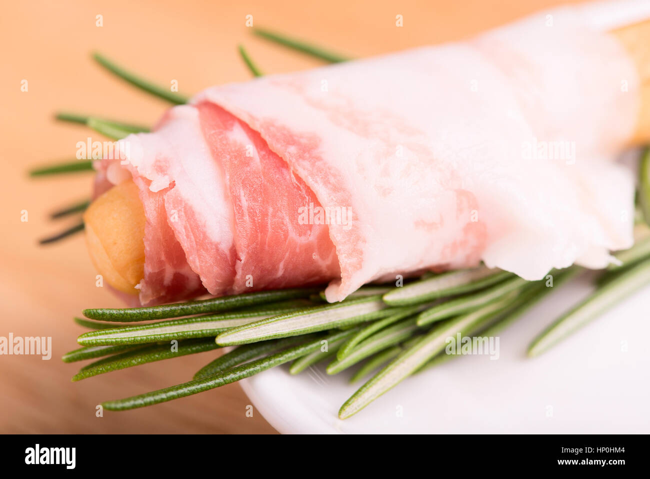 pancetta bacon - selective focus Stock Photo - Alamy