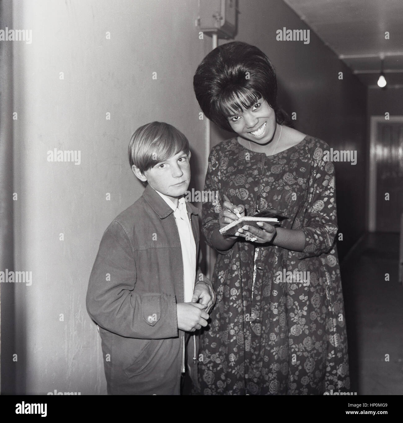 1964, historical, American blues singer signs a young boy's autograph ...
