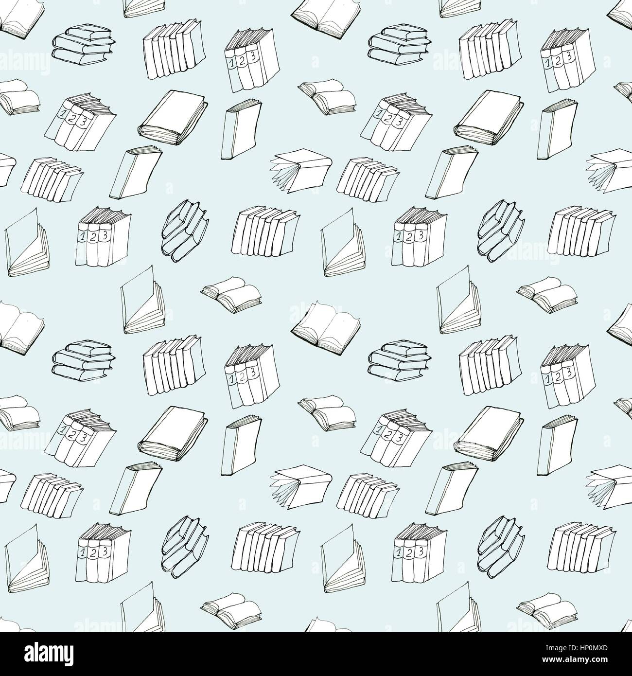 Seamless pattern with books Stock Vector Image & Art - Alamy