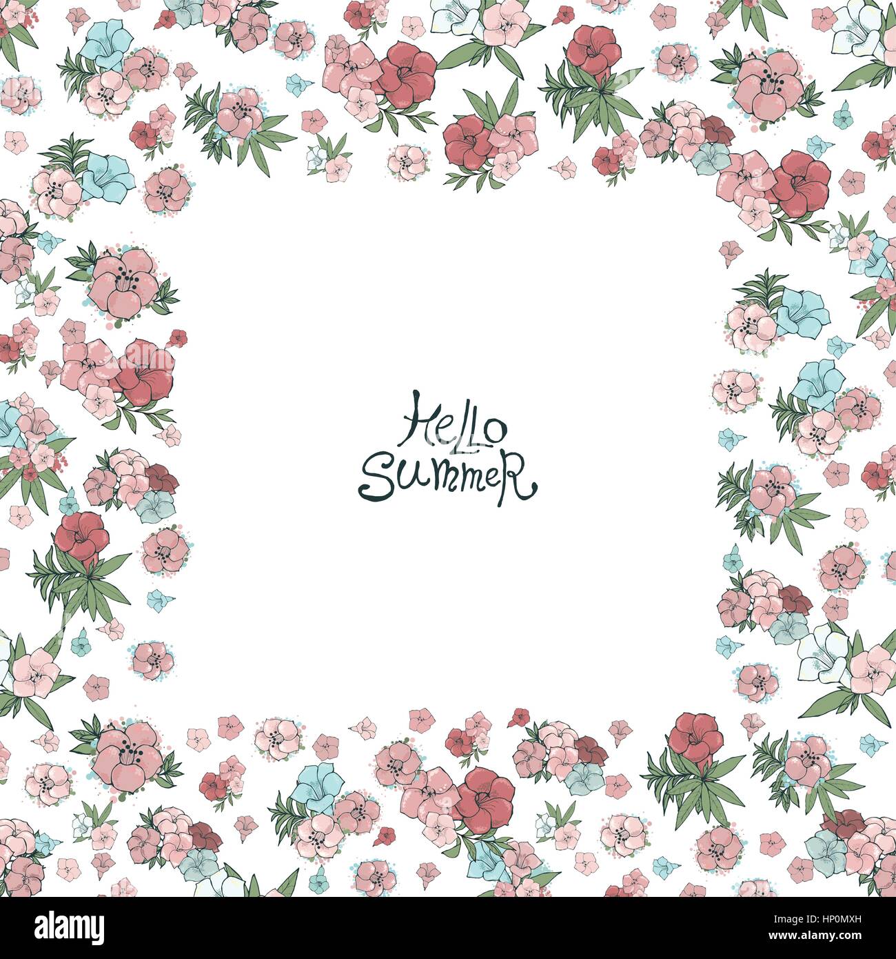 Square floral frame Stock Vector Image & Art - Alamy