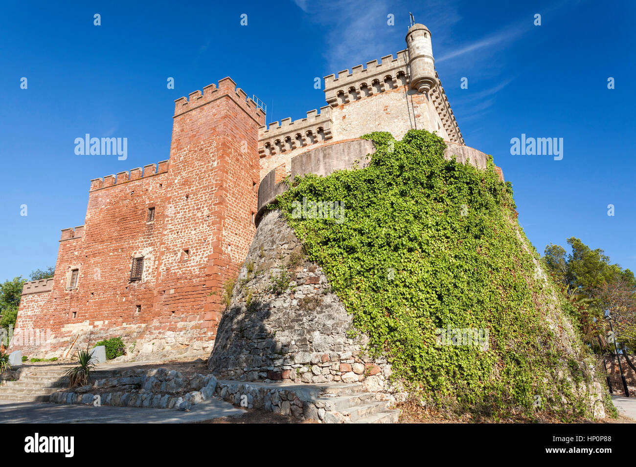 CASTELLDEFELS,SPAIN-SEPTEMBER 11,2016: Castle of Castelldefels ...