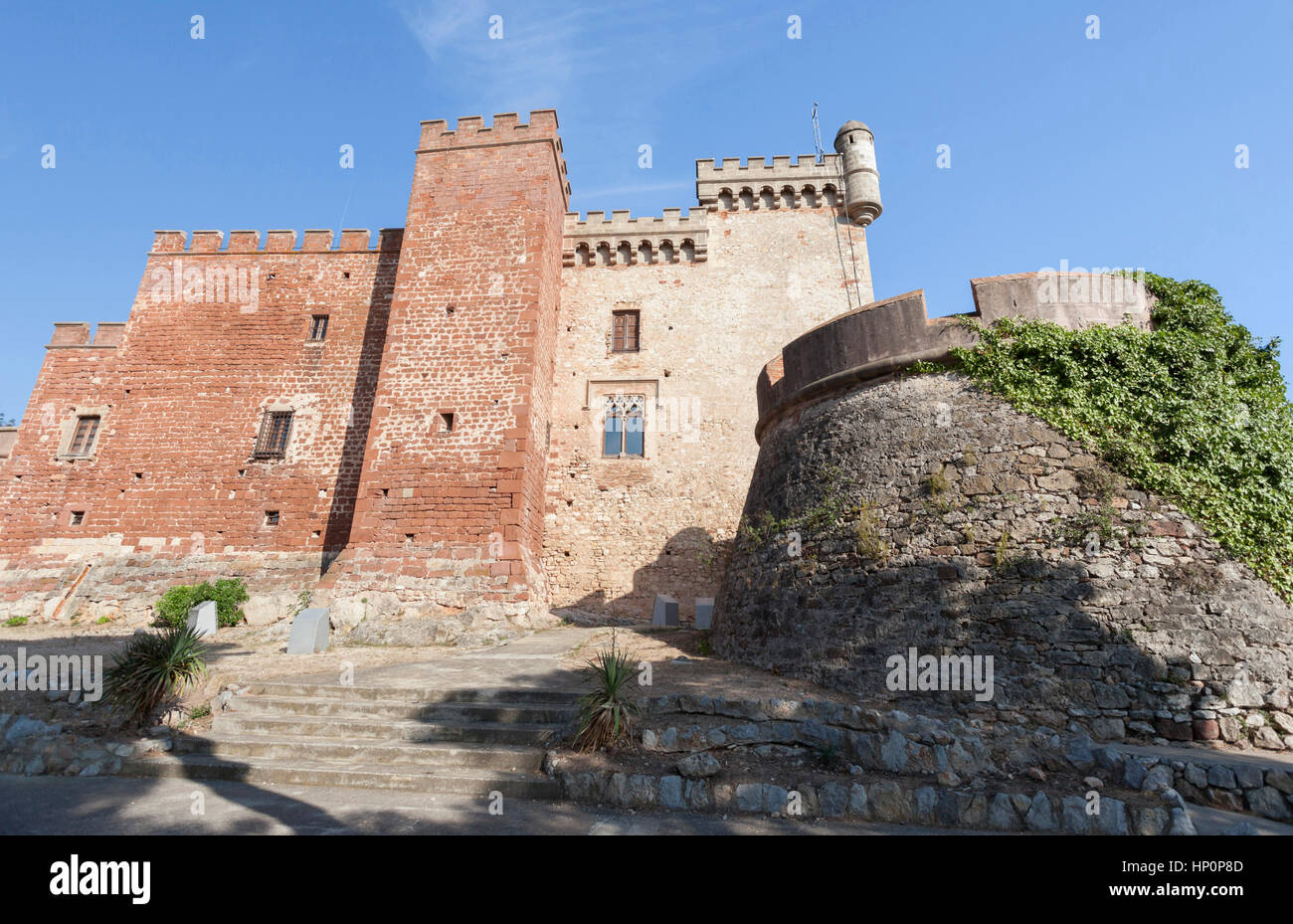 CASTELLDEFELS,SPAIN-SEPTEMBER 11,2016: Castle of Castelldefels ...