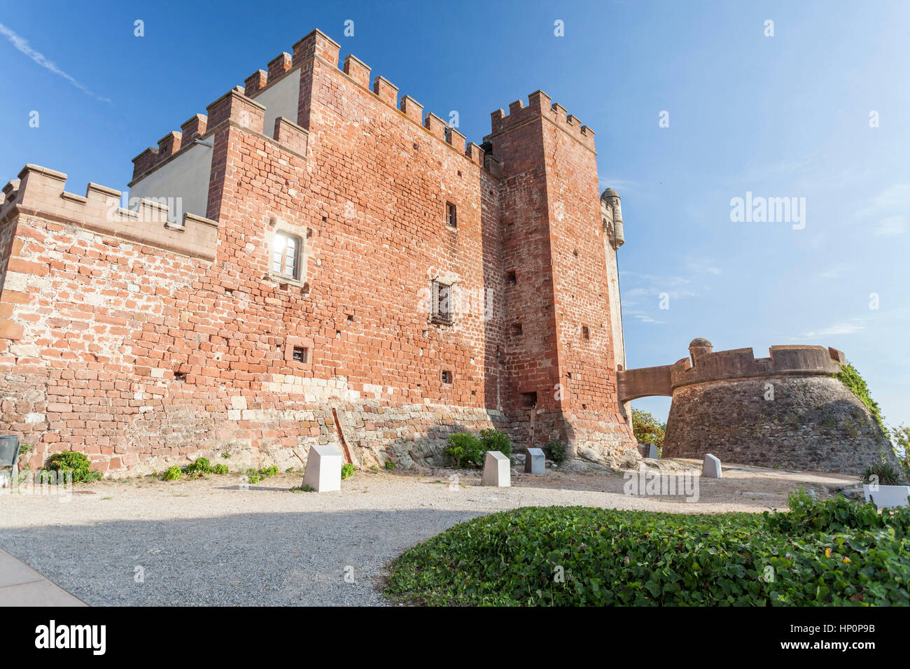 CASTELLDEFELS,SPAIN-SEPTEMBER 11,2016: Castle of Castelldefels ...