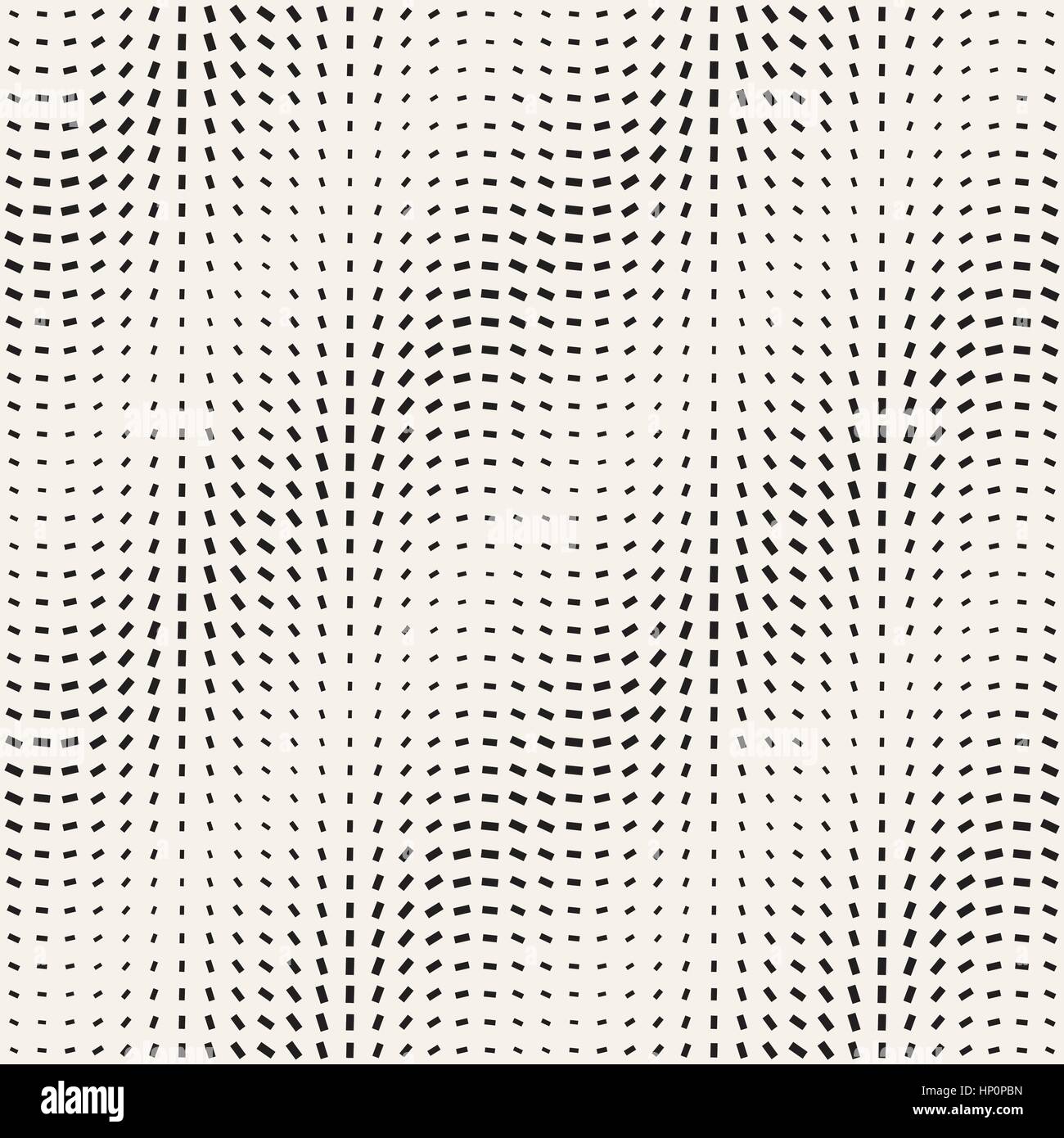 Stylish Minimalistic Halftone Grid. Vector Seamless Black and White ...