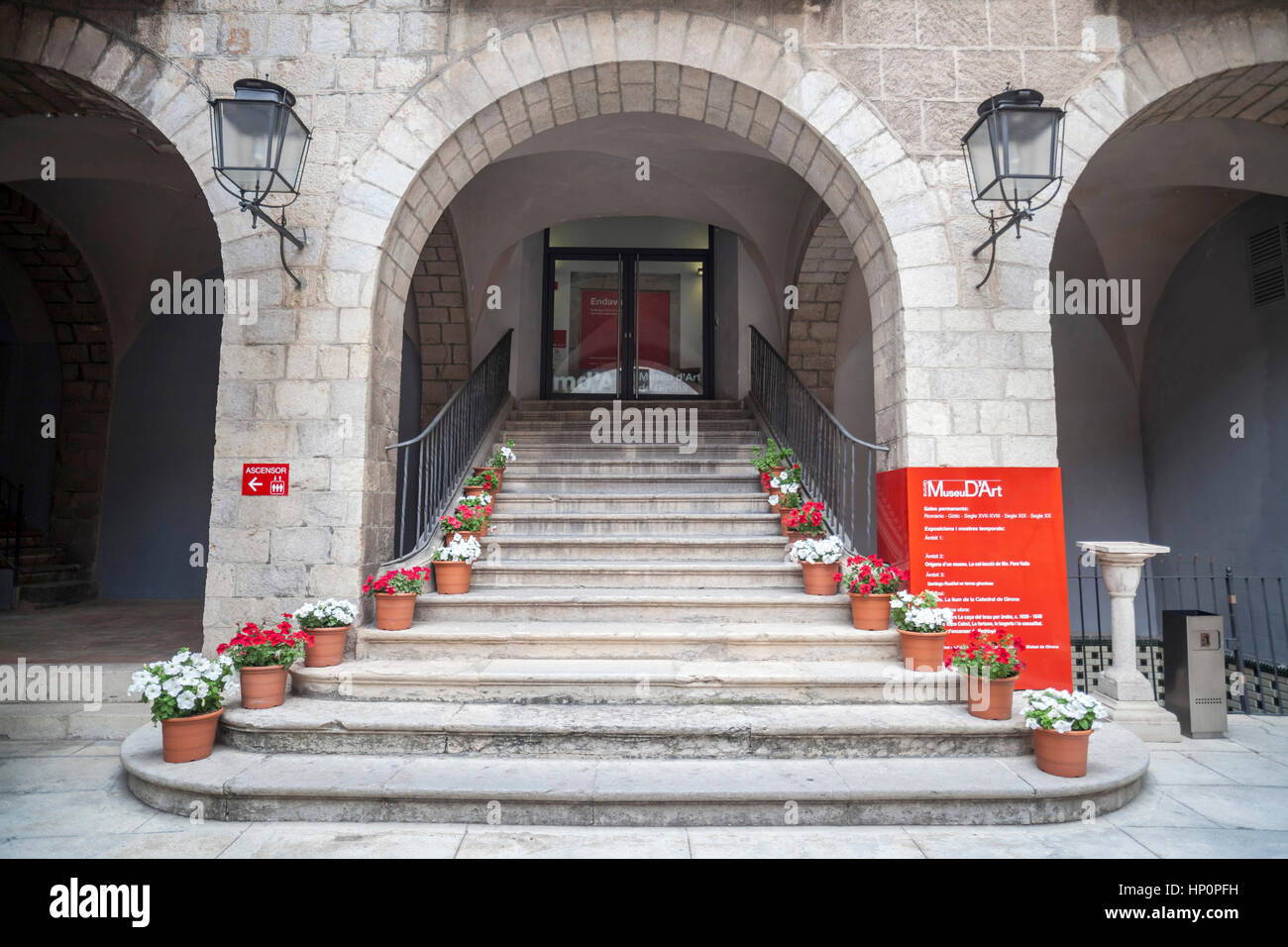 GIRONA,SPAIN-JUNE 9,2016:Museu d Art de Girona, Art museum in ancient ...
