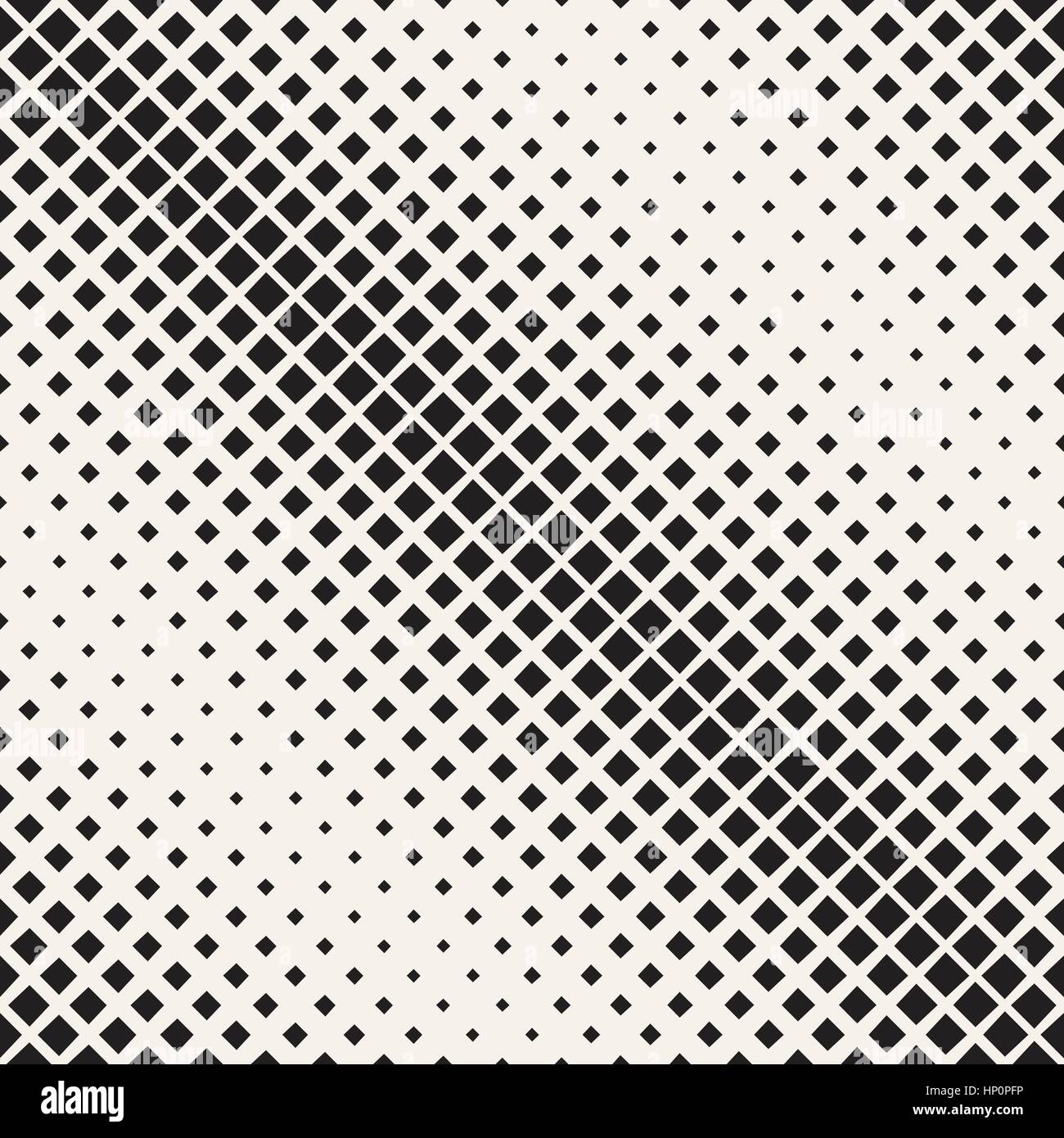 Stylish Minimalistic Halftone Grid. . Vector Seamless Black and White ...
