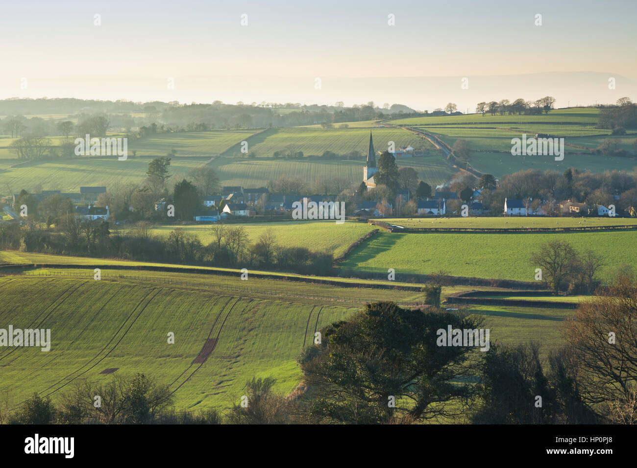 The village of Trellech in South Wales Stock Photo - Alamy