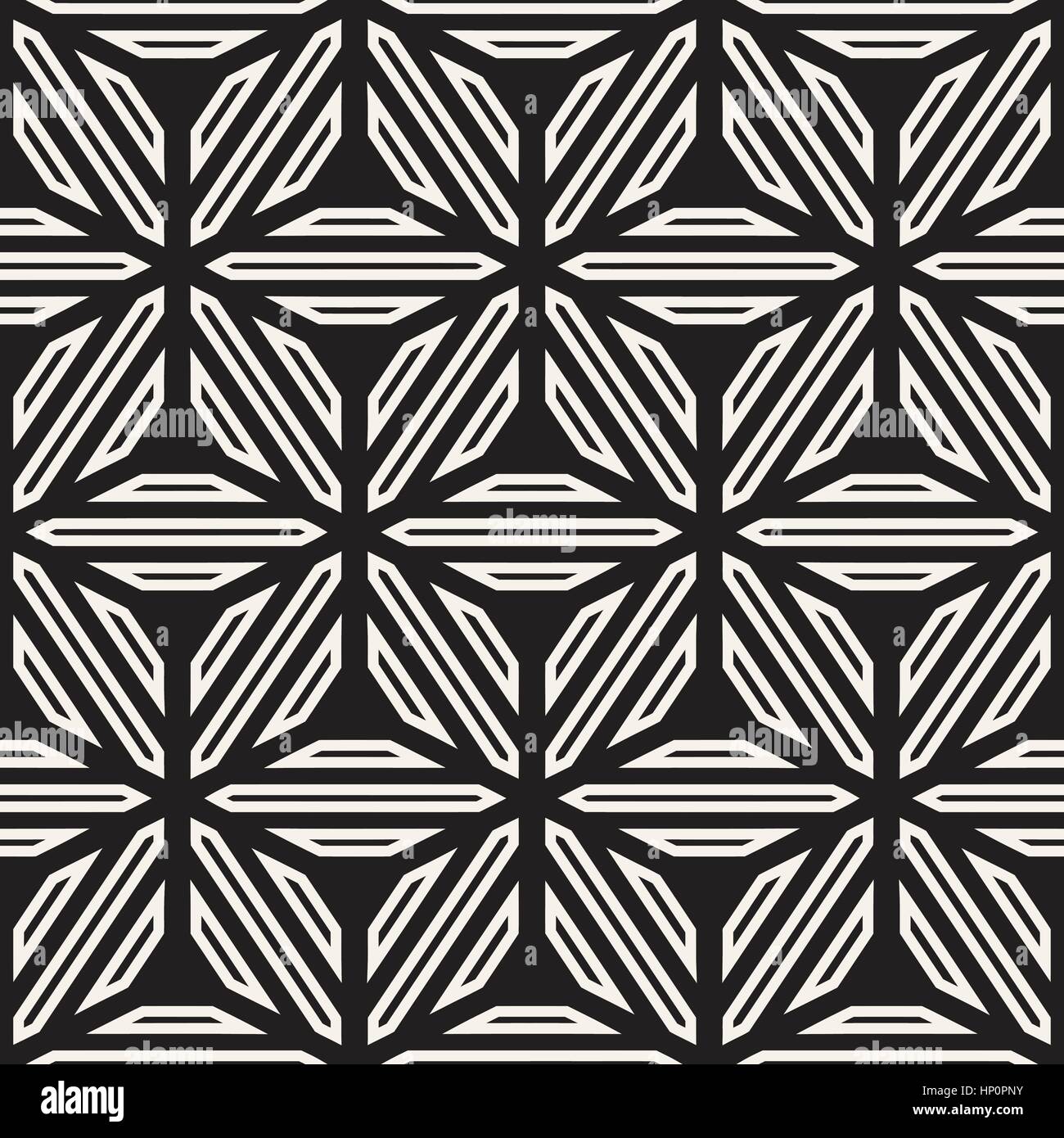 Cubic Grid Tiling Endless Stylish Texture. Vector Seamless Black and ...