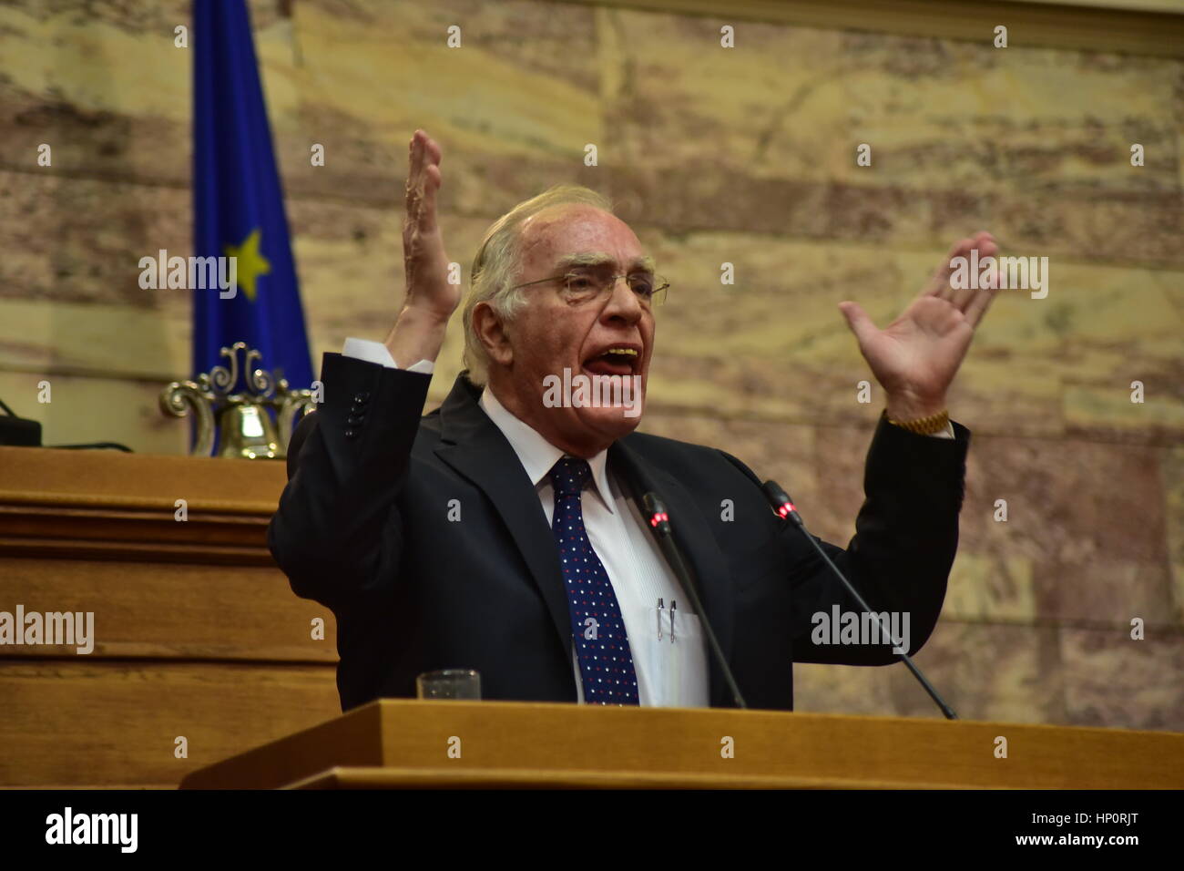 Athens, Greece. 17th Feb, 2017. Vassilis Leventis President of Central ...