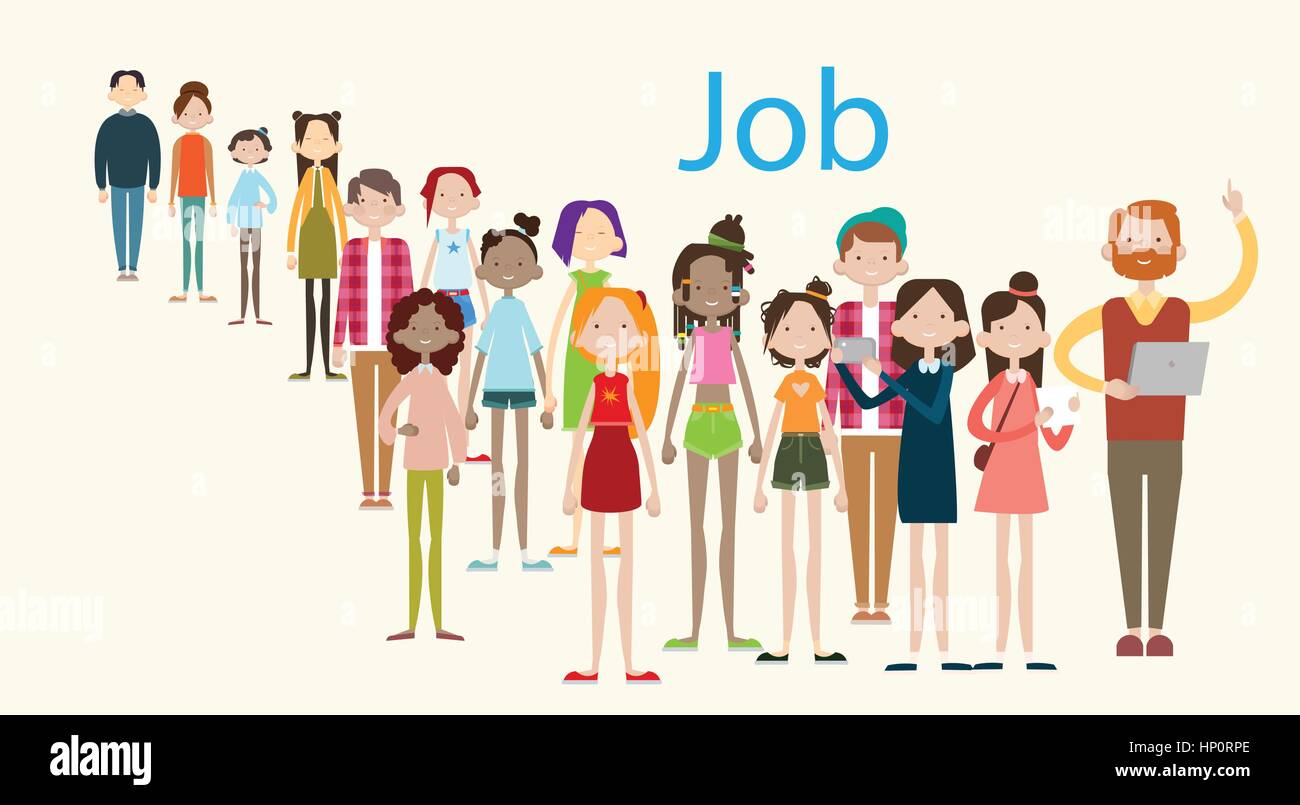 Worker crowd Stock Vector Images - Alamy