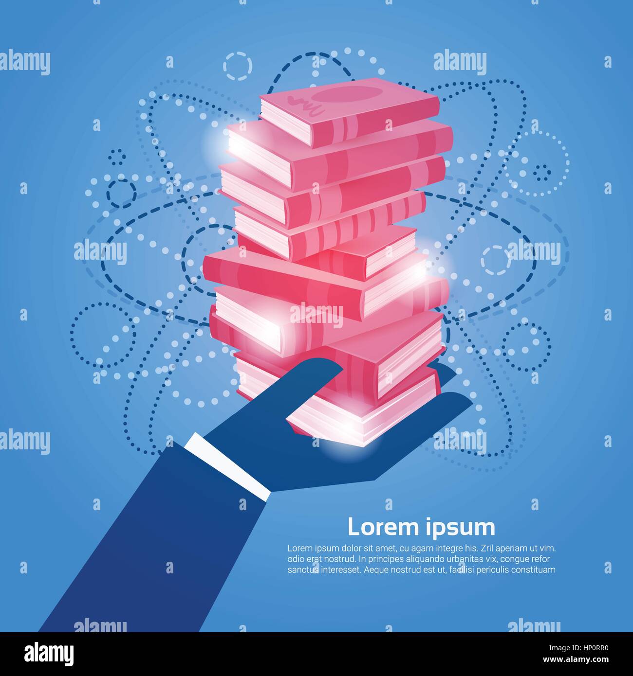 Hand Hold Books Stack School Education Concept Stock Vector Image & Art ...