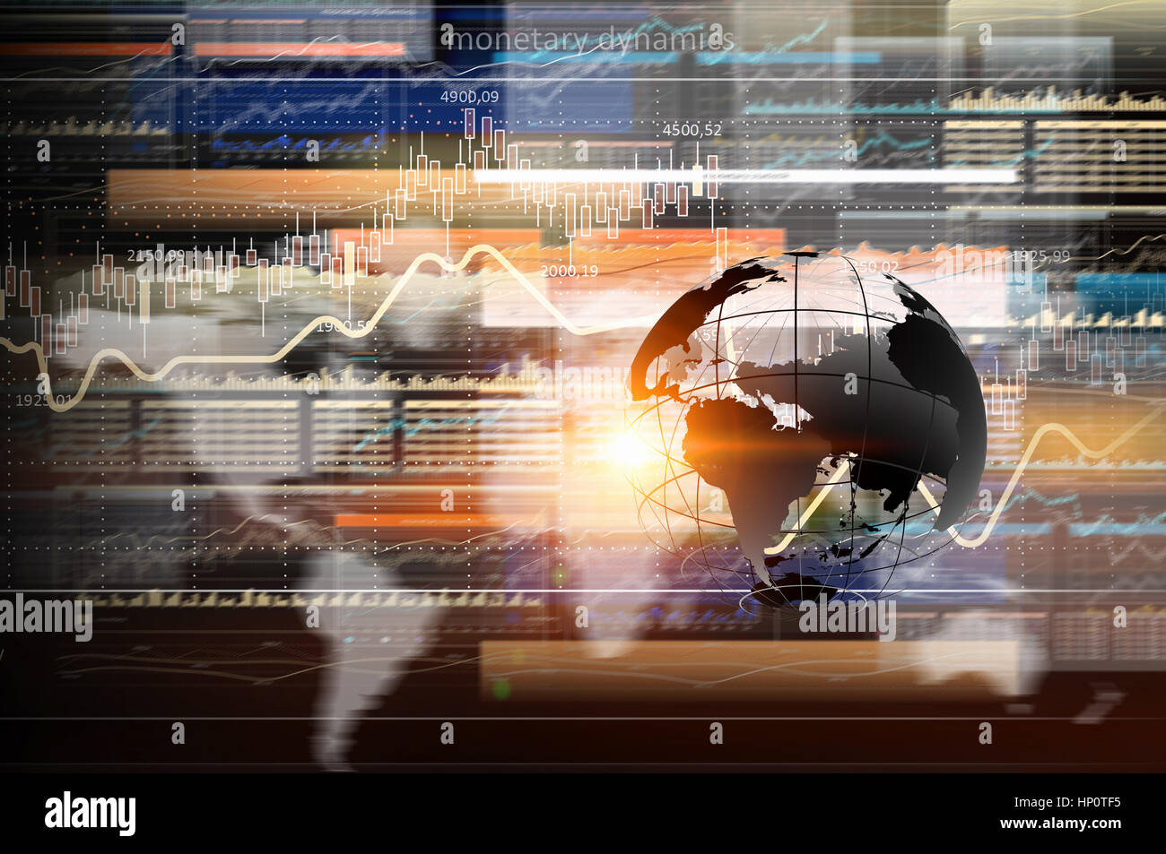 Global social media concept with technology planet and connection lines ...