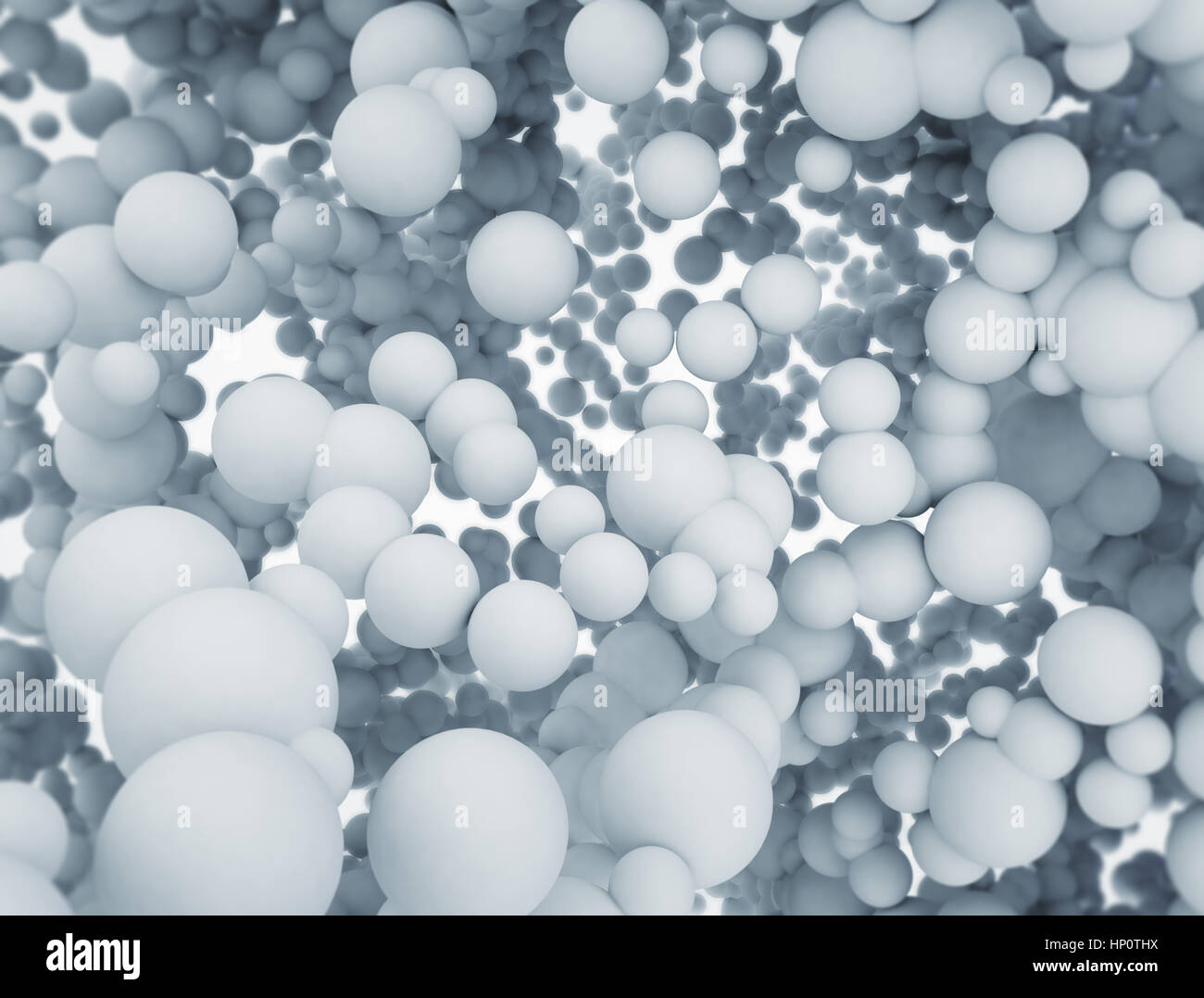 Abstract White Spheres Particles Background Stock Photo - Alamy