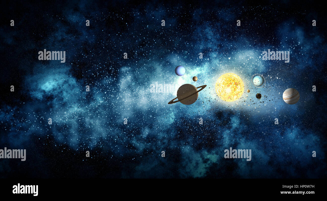 Wallpaper planets hi-res stock photography and images - Alamy