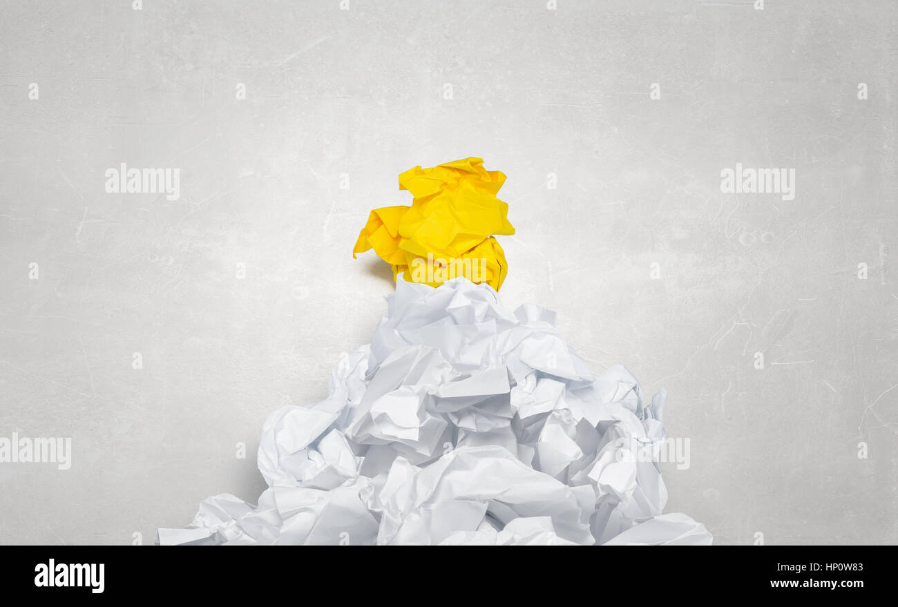 Ball of crumpled paper as symbol of creativity and inspiration Stock ...