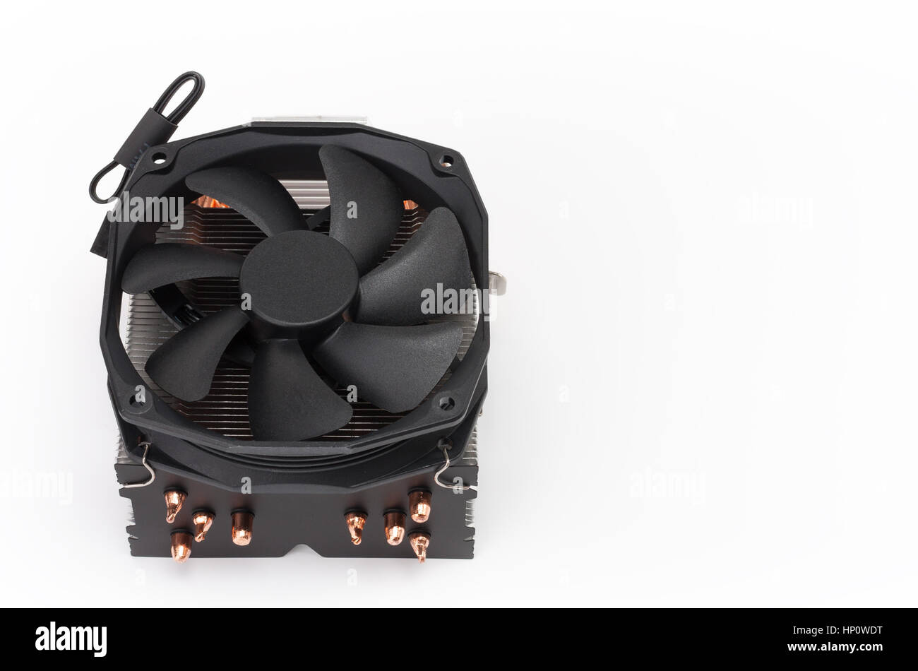 New modern fan for processor on white background Stock Photo - Alamy